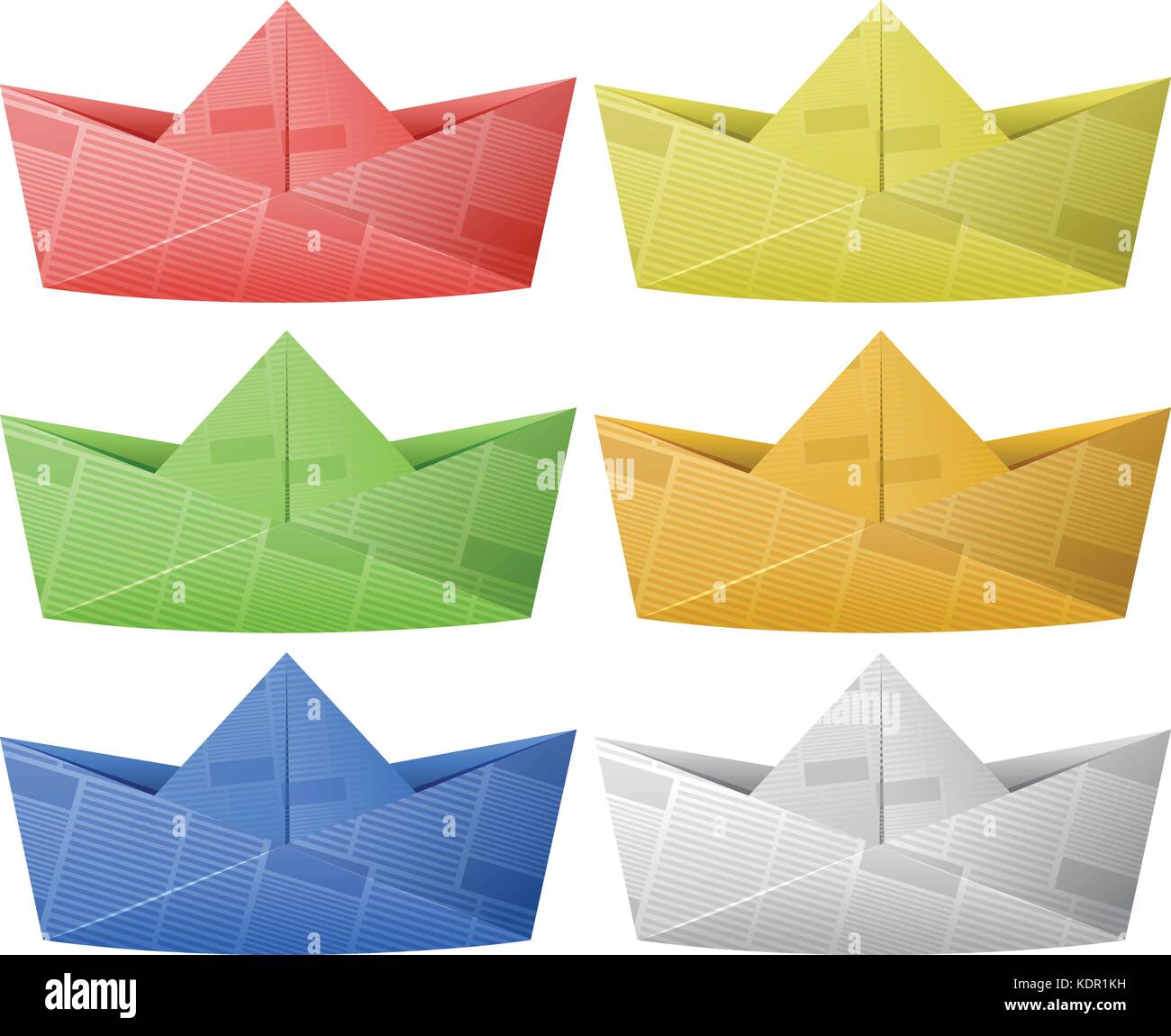 Six boats Stock Vector Images - Alamy