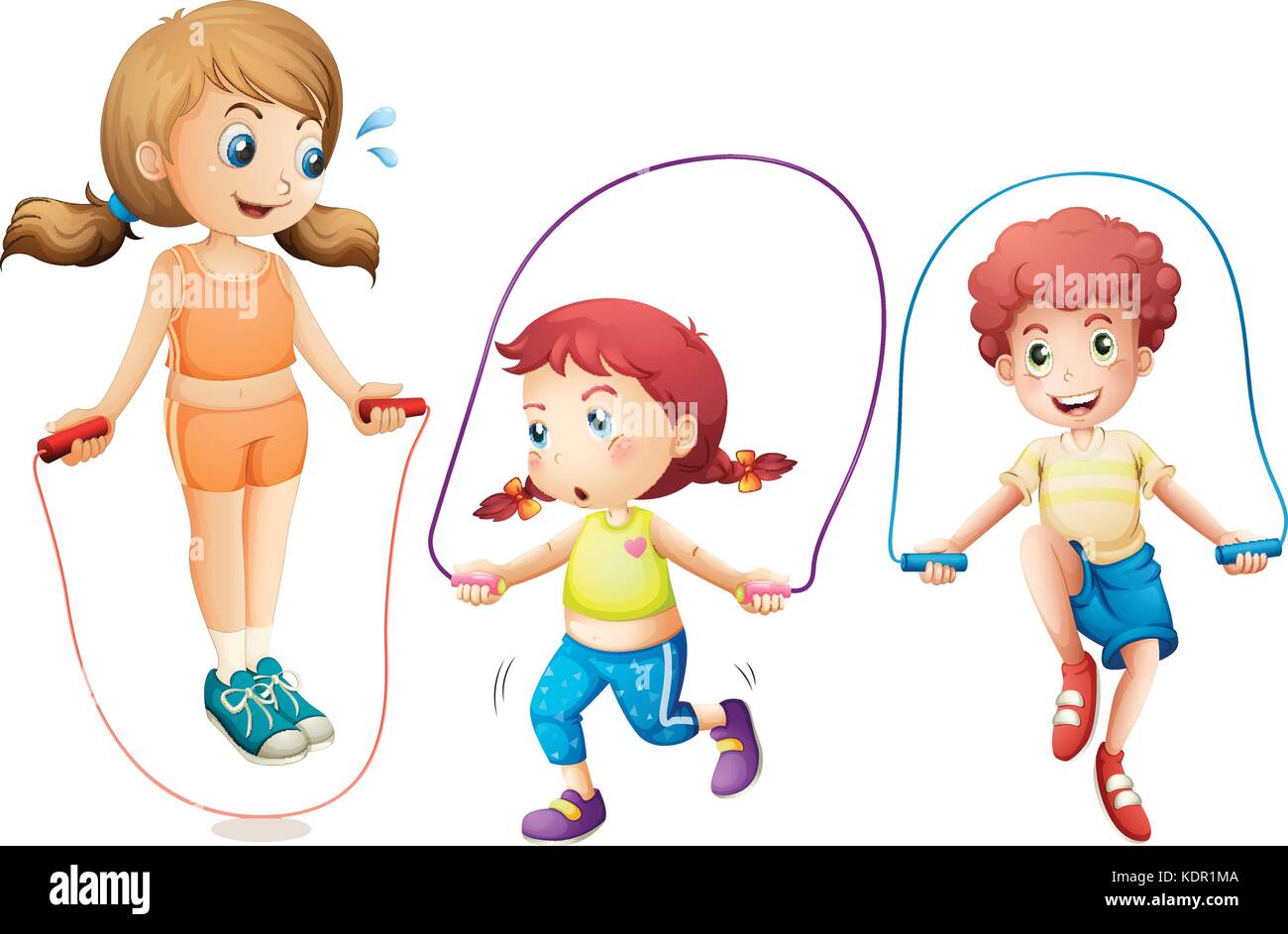 Children Jumping Rope Clipart