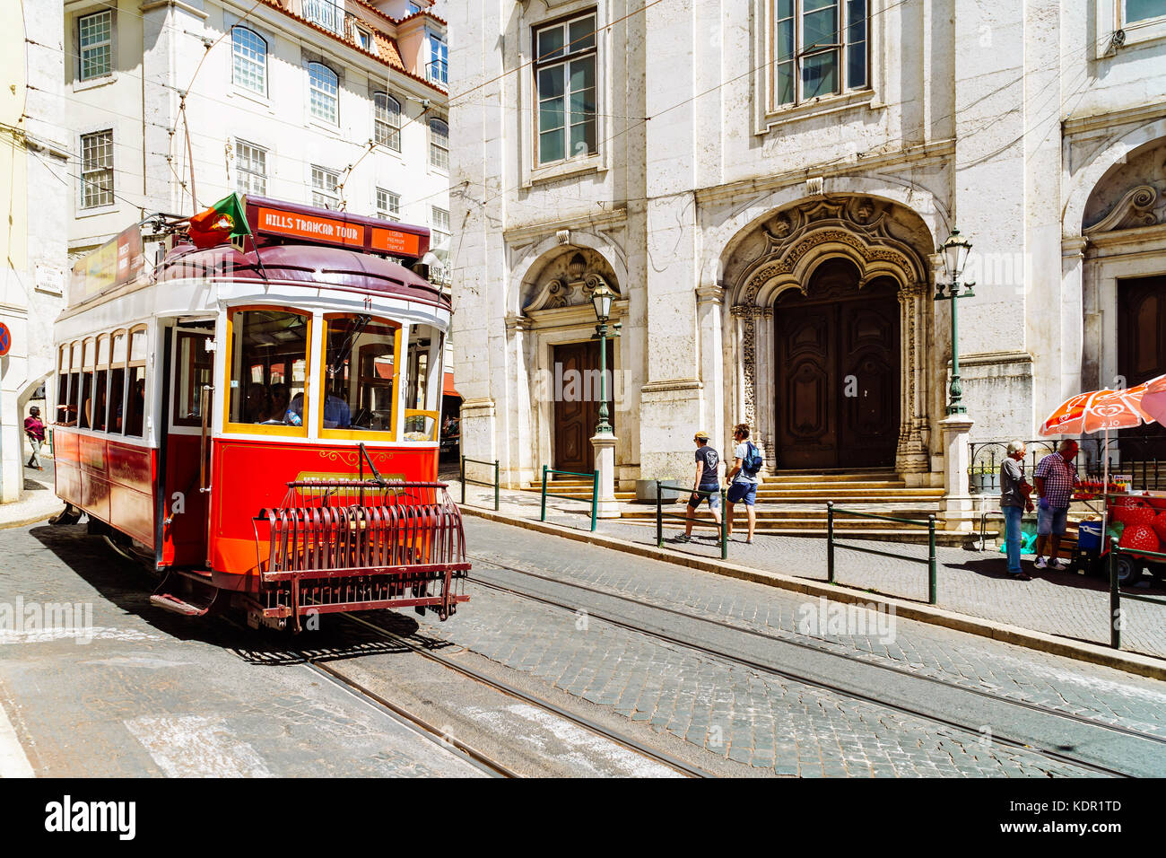 Riding tram in portugal capital hi-res stock photography and images - Alamy