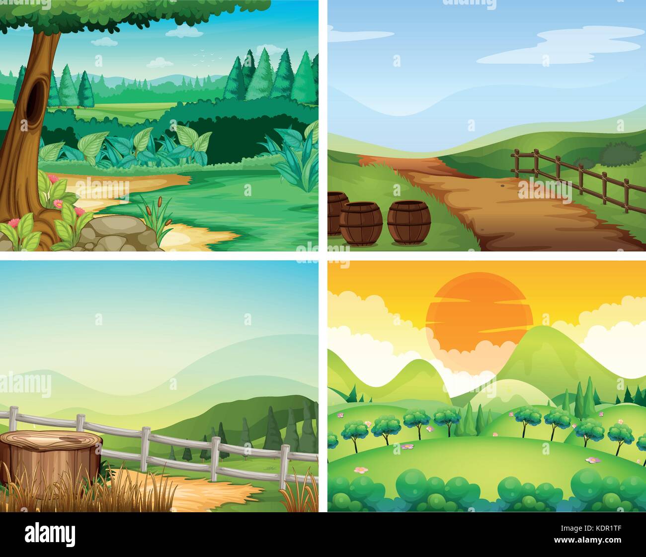 Countryside trail Stock Vector Images - Alamy