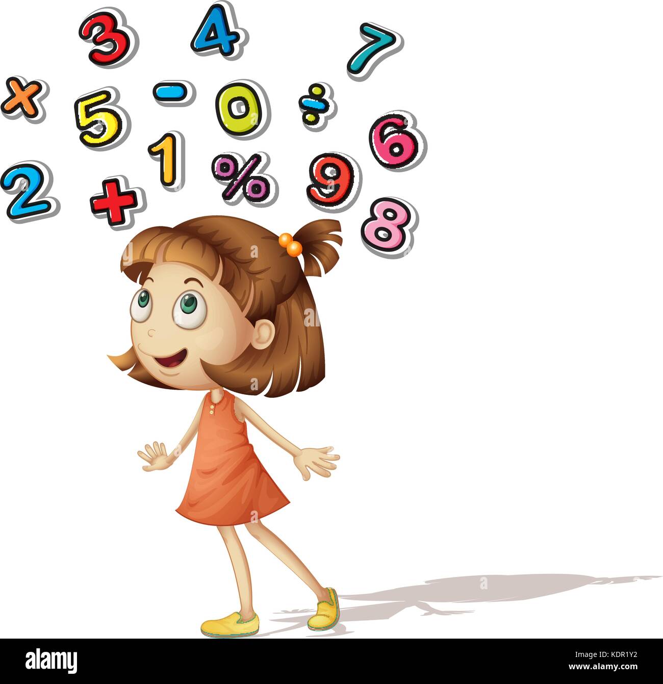 Numbers on the head Stock Vector Images - Alamy