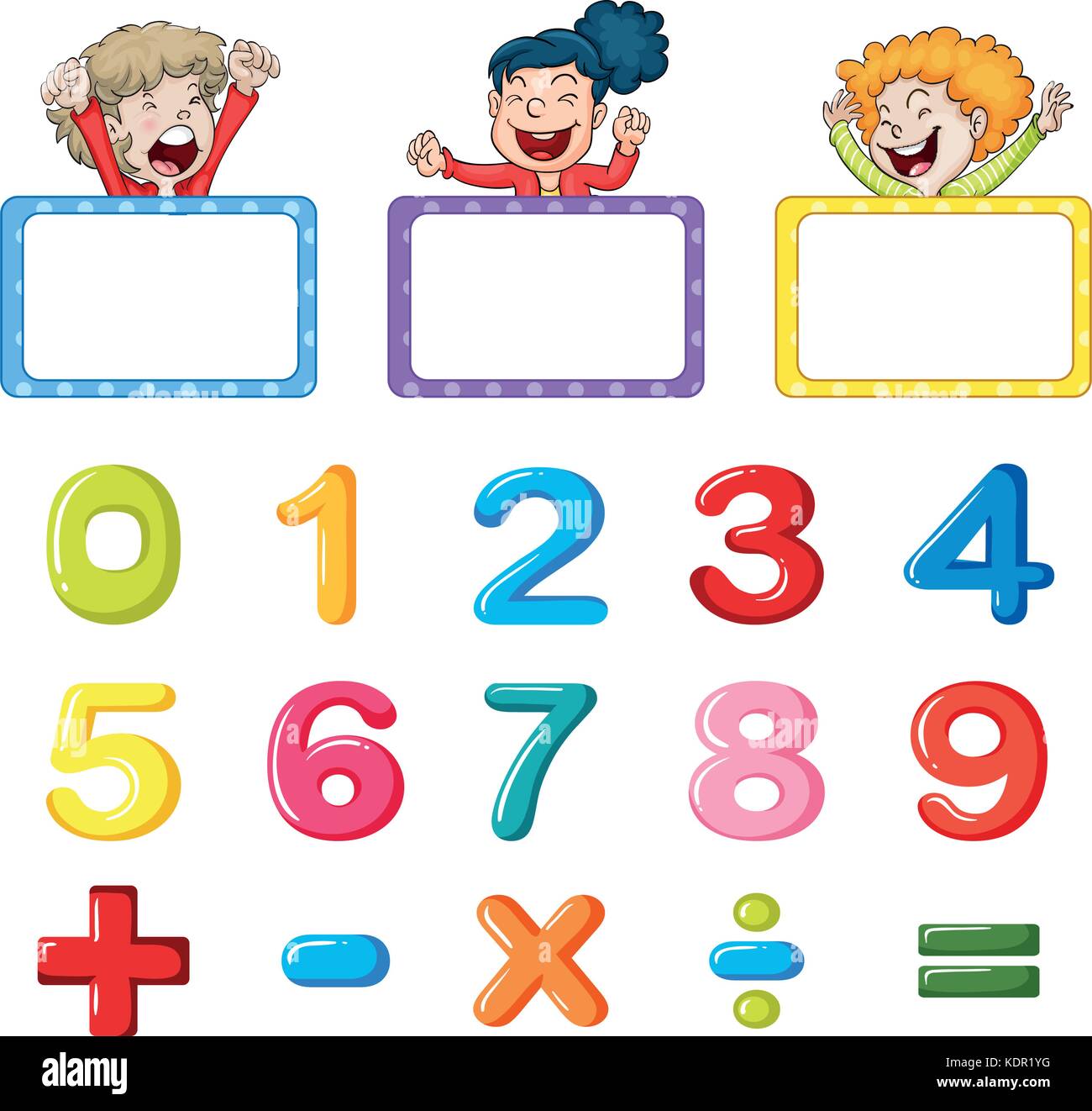 Frame templates and numbers illustration Stock Vector Image & Art - Alamy