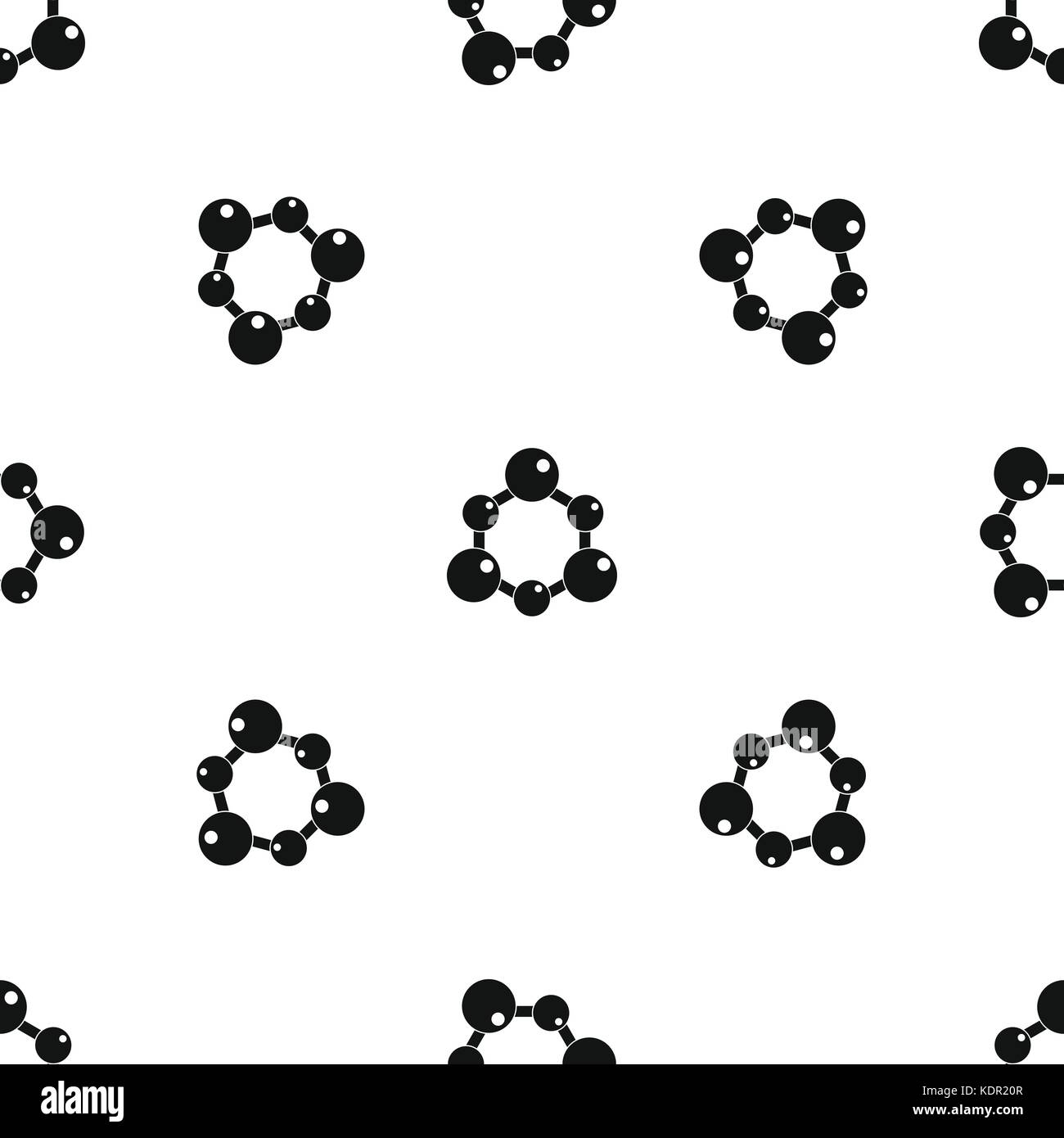 Chemical and physical molecules pattern seamless black Stock Vector ...