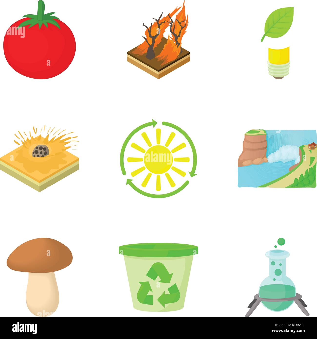 Solar energy icons set, cartoon style Stock Vector Image & Art - Alamy