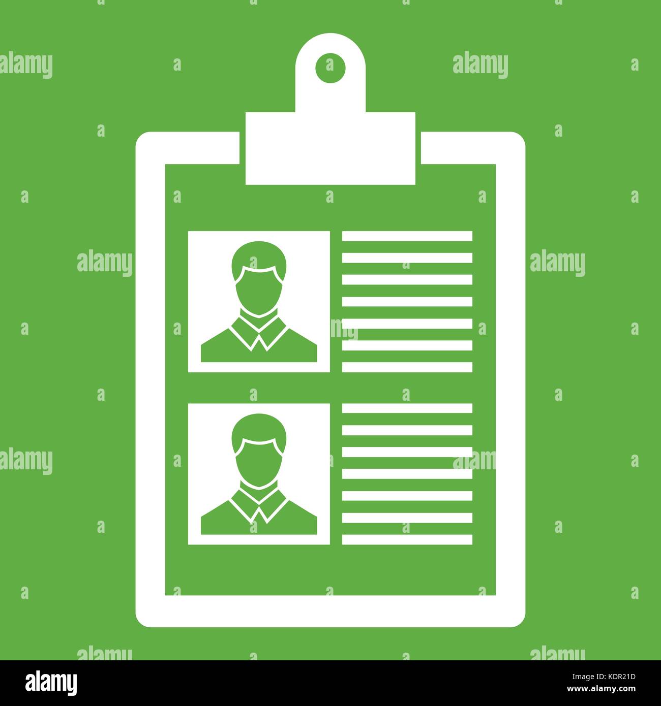 Resume of two candidates icon green Stock Vector Image & Art - Alamy