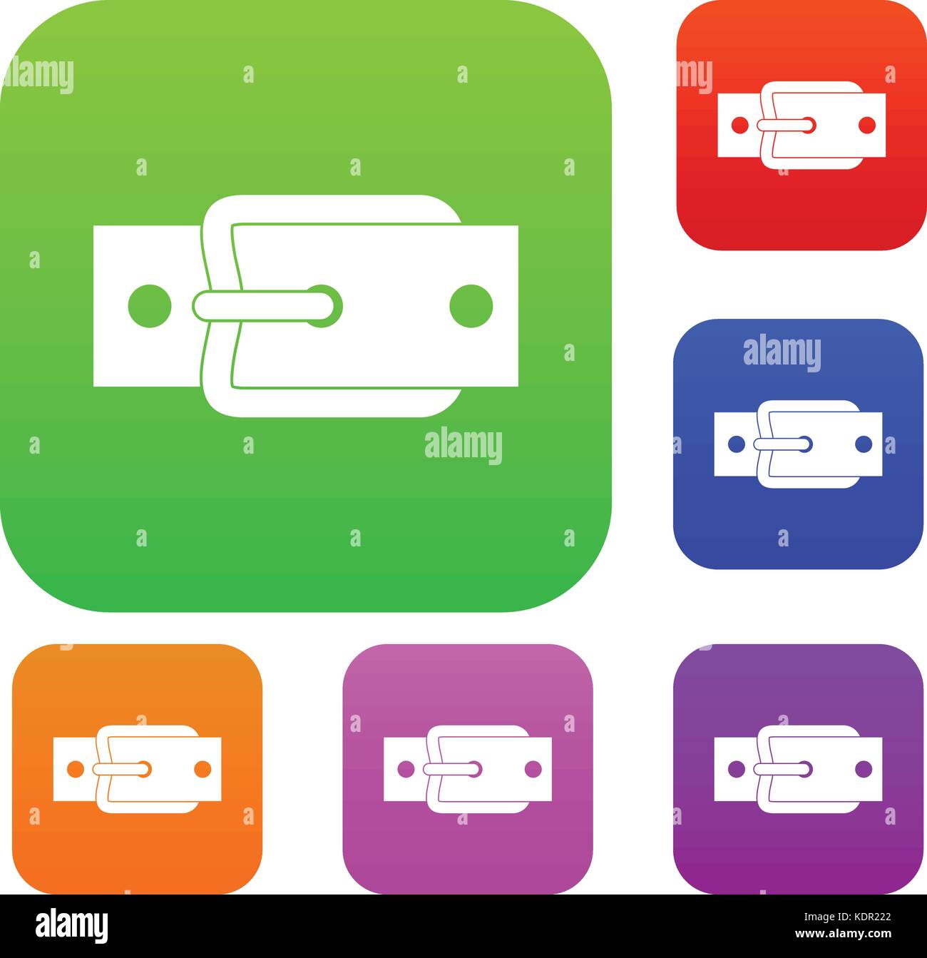 Metal belt buckle set color collection Stock Vector Image & Art - Alamy