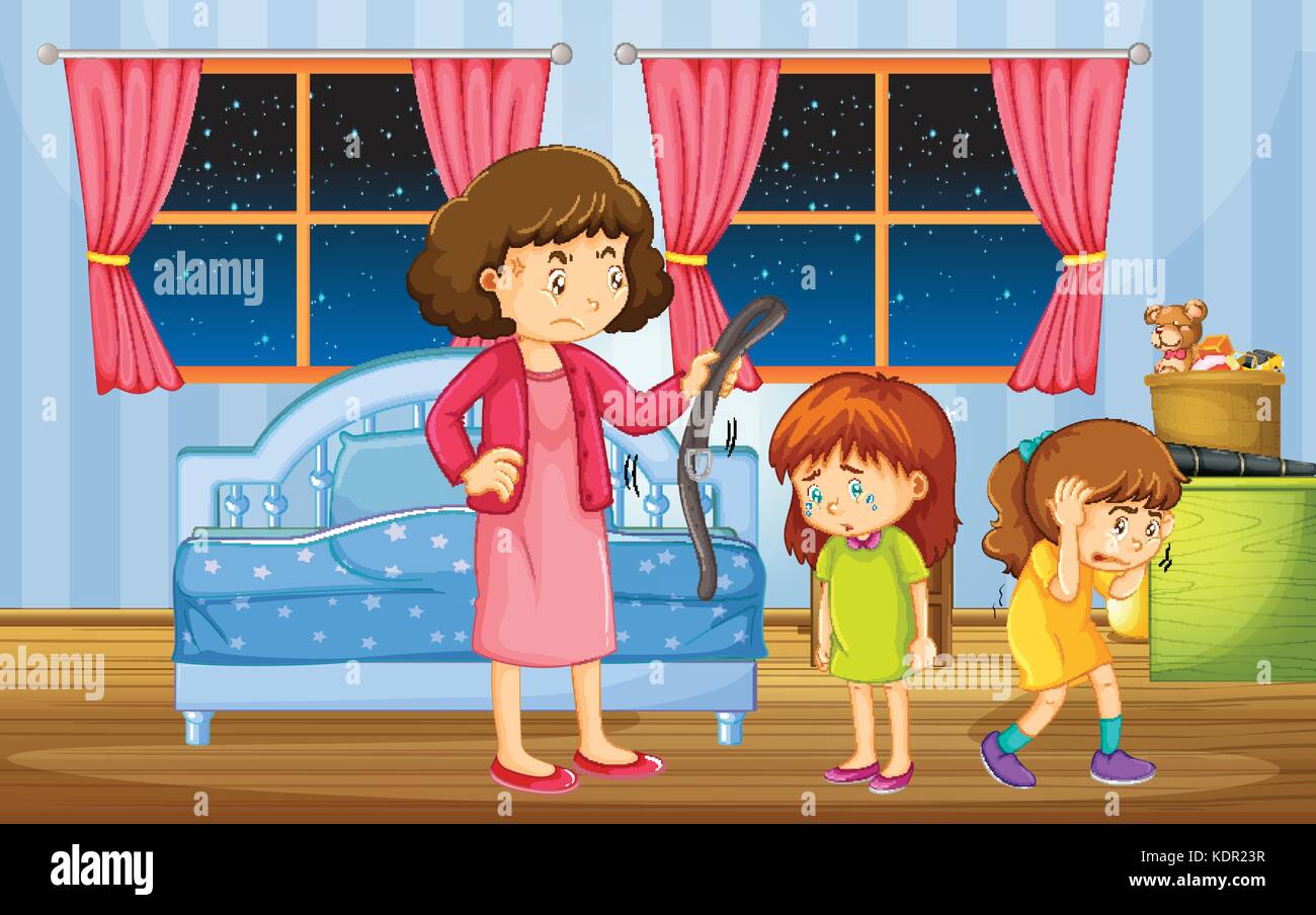 Child abuse bedroom Stock Vector Images - Alamy