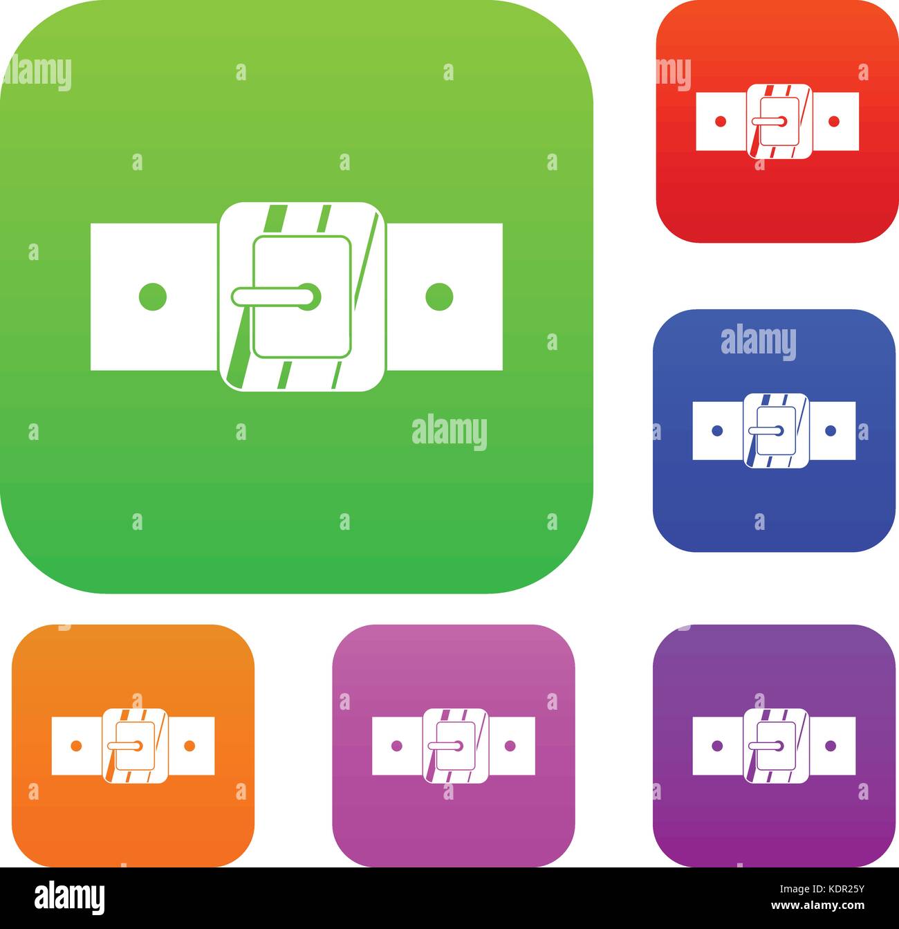 Square belt buckle set color collection Stock Vector Image & Art - Alamy