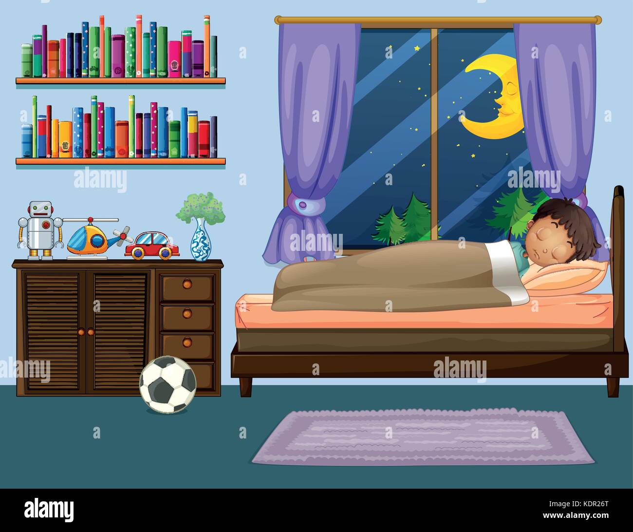 Boy Sleeping At Night