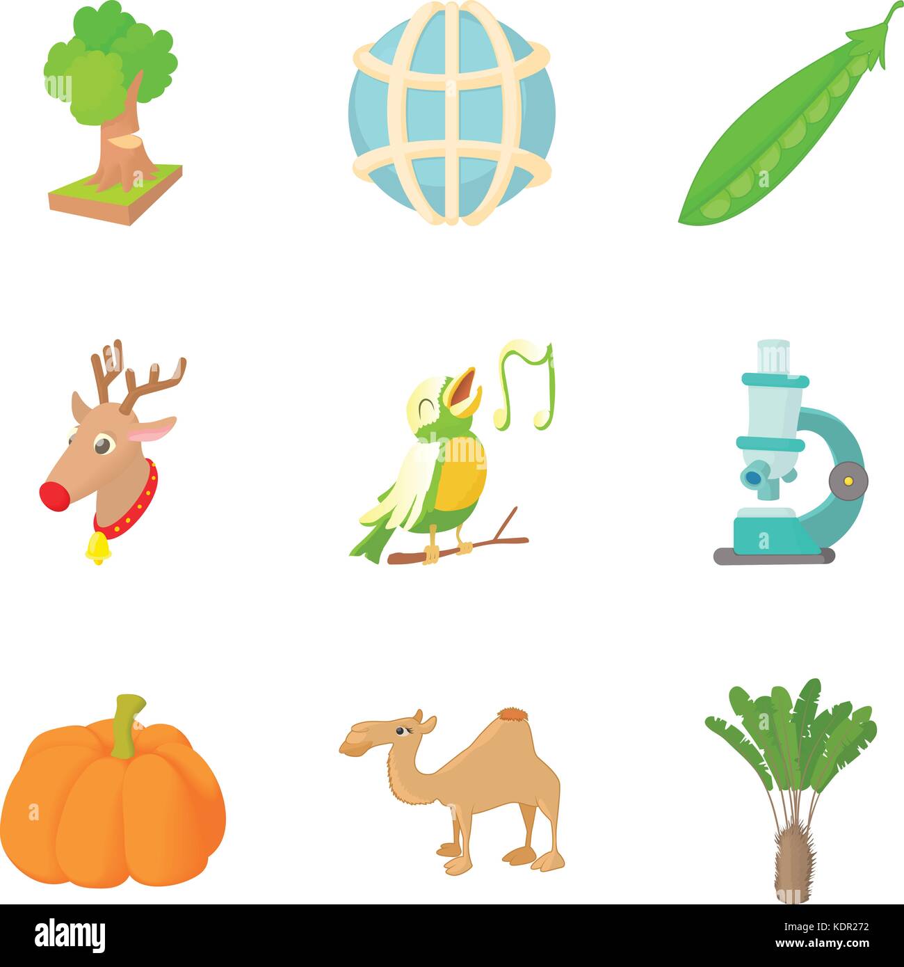 Healthy animal icons set, cartoon style Stock Vector Image & Art - Alamy