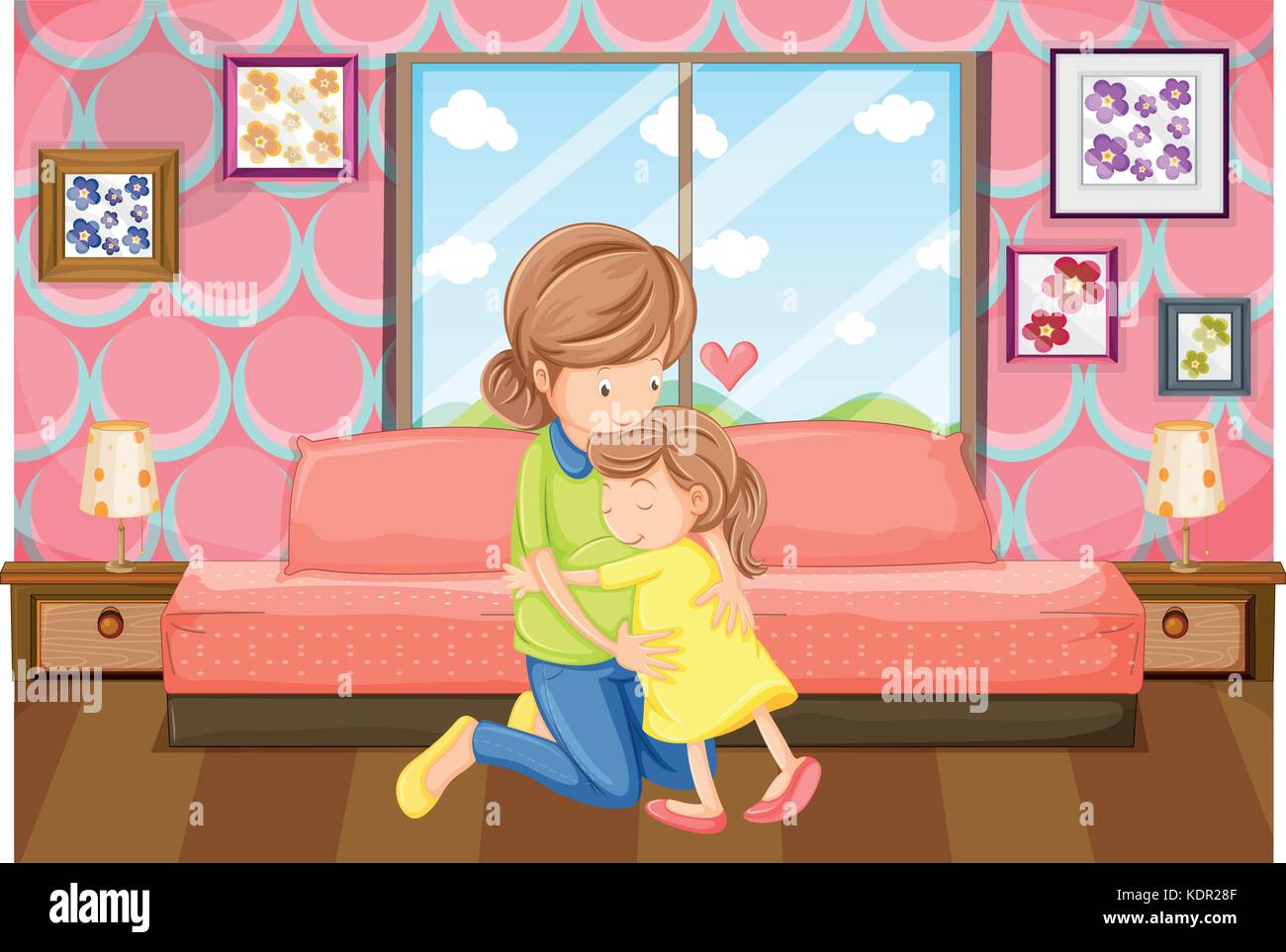 Parent Hugging Child Clip Art