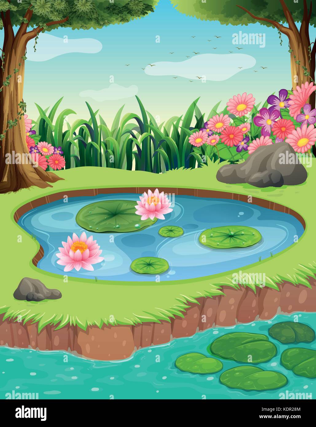 Lily trees Stock Vector Images - Alamy