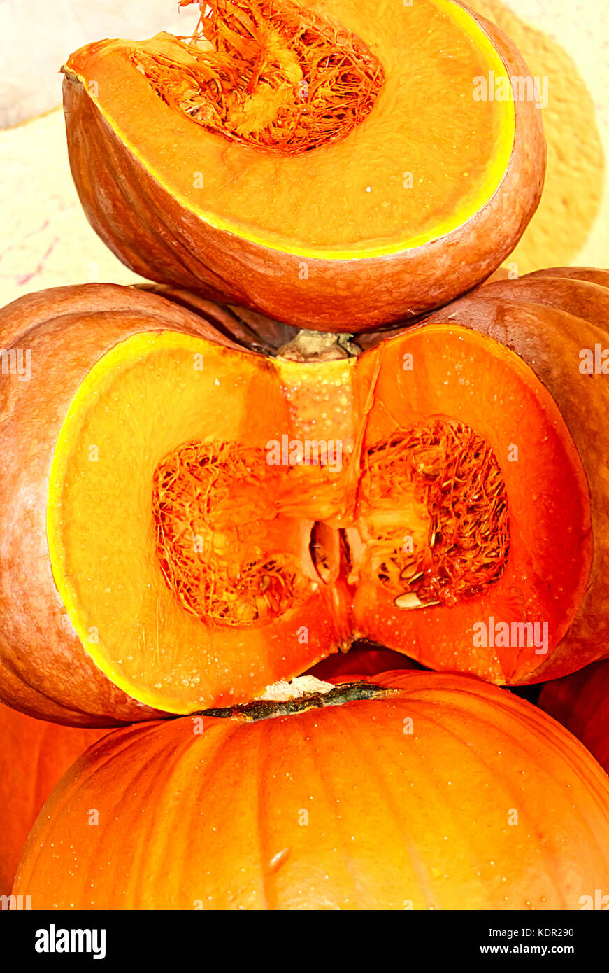 Thick, deep orange, moderately sweet flesh of fully ripe gorgeous ...