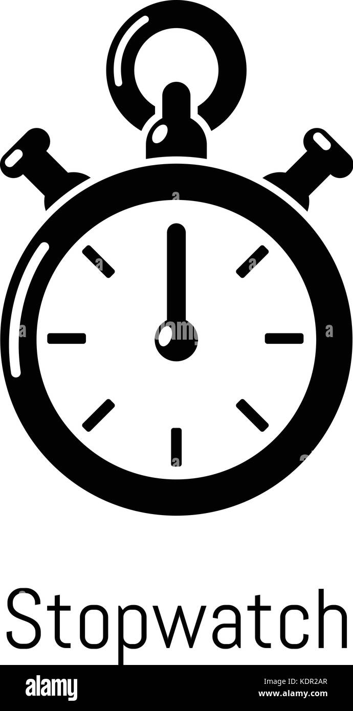 Stopwatch icon, simple black style Stock Vector Image & Art - Alamy