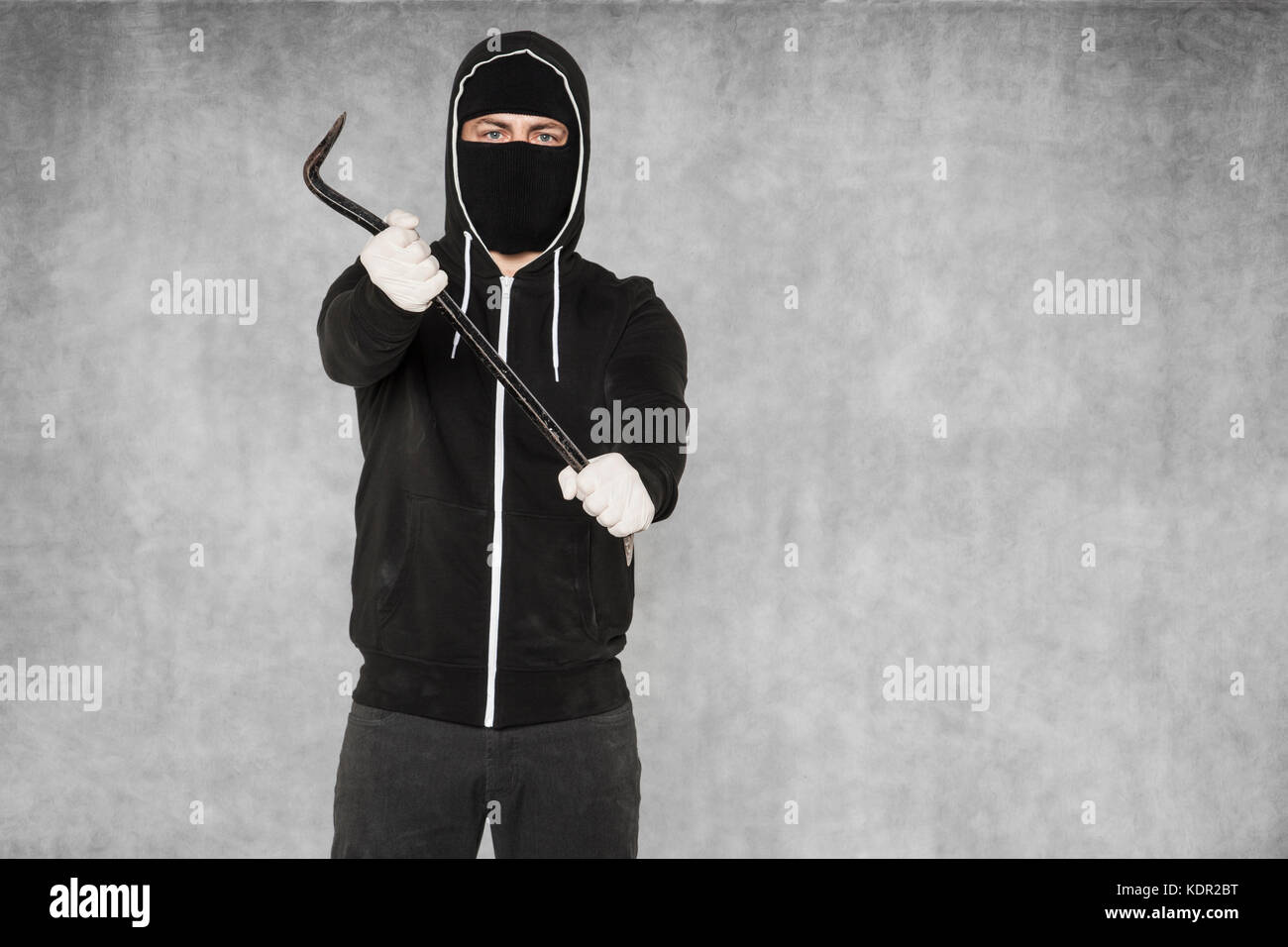 Burglar shows his work tool Stock Photo - Alamy