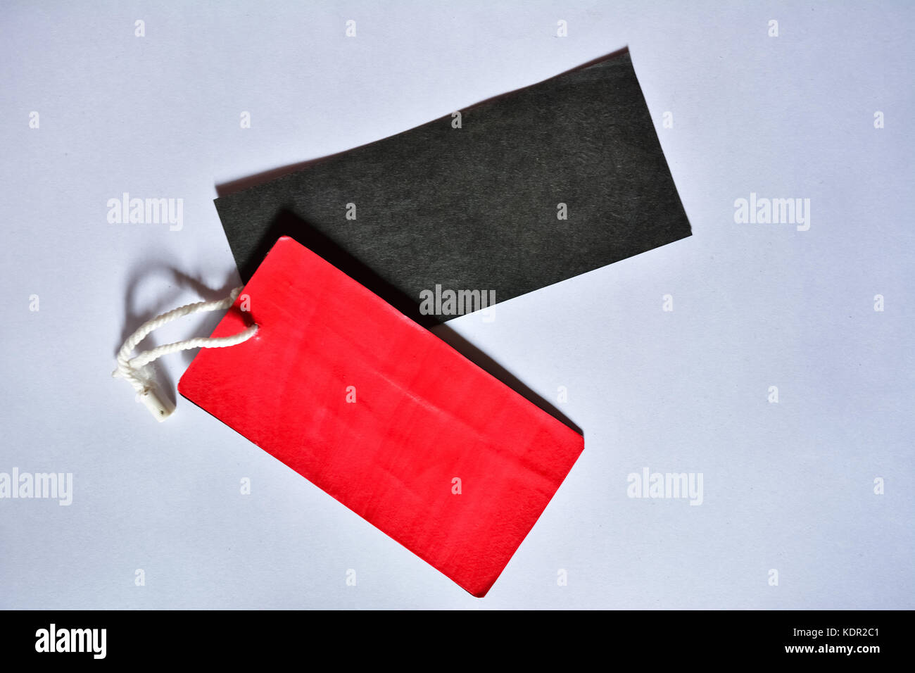 Empty tag on white background Stock Photo - Alamy