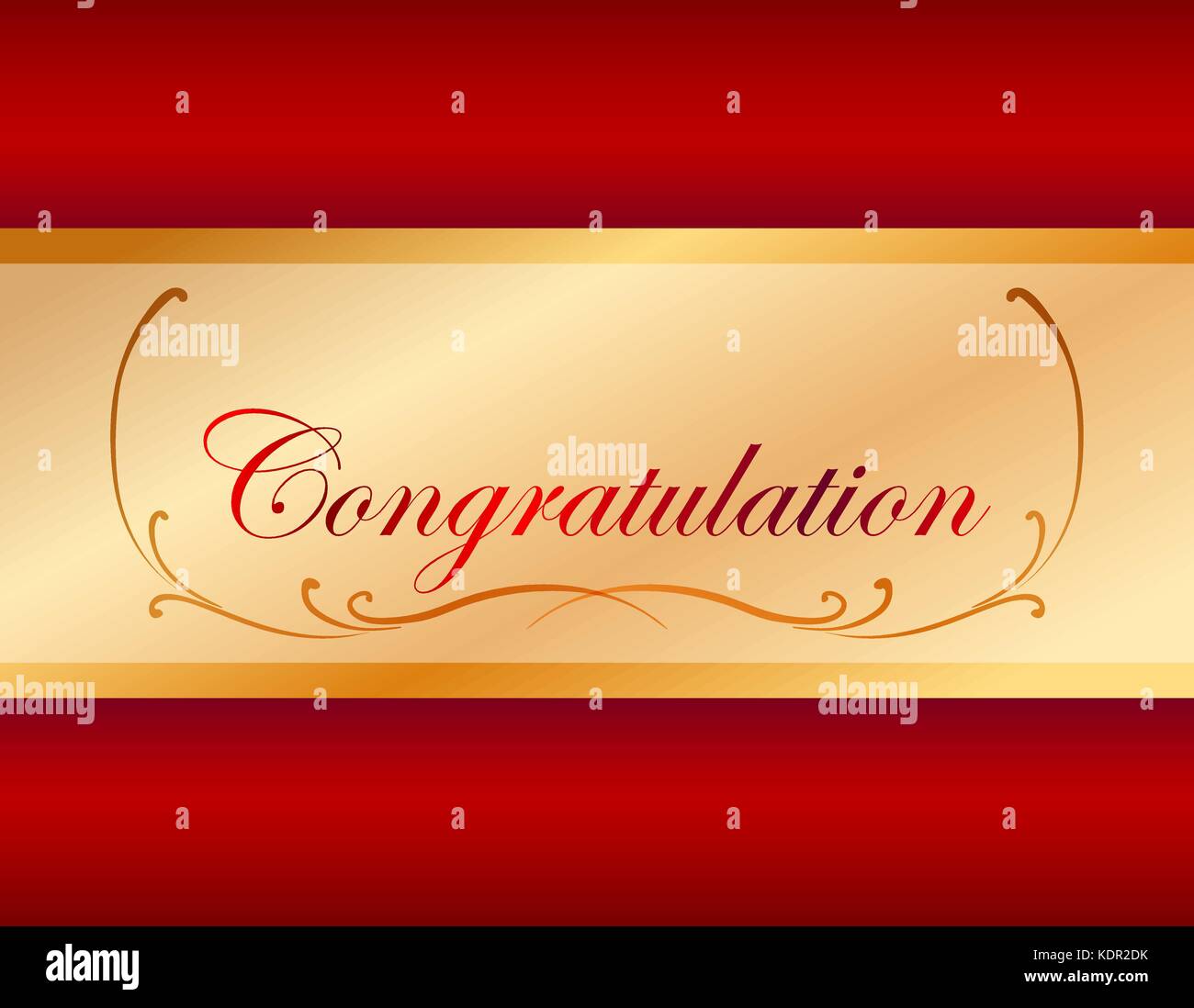 Congratulation card template with red background illustration Stock ...
