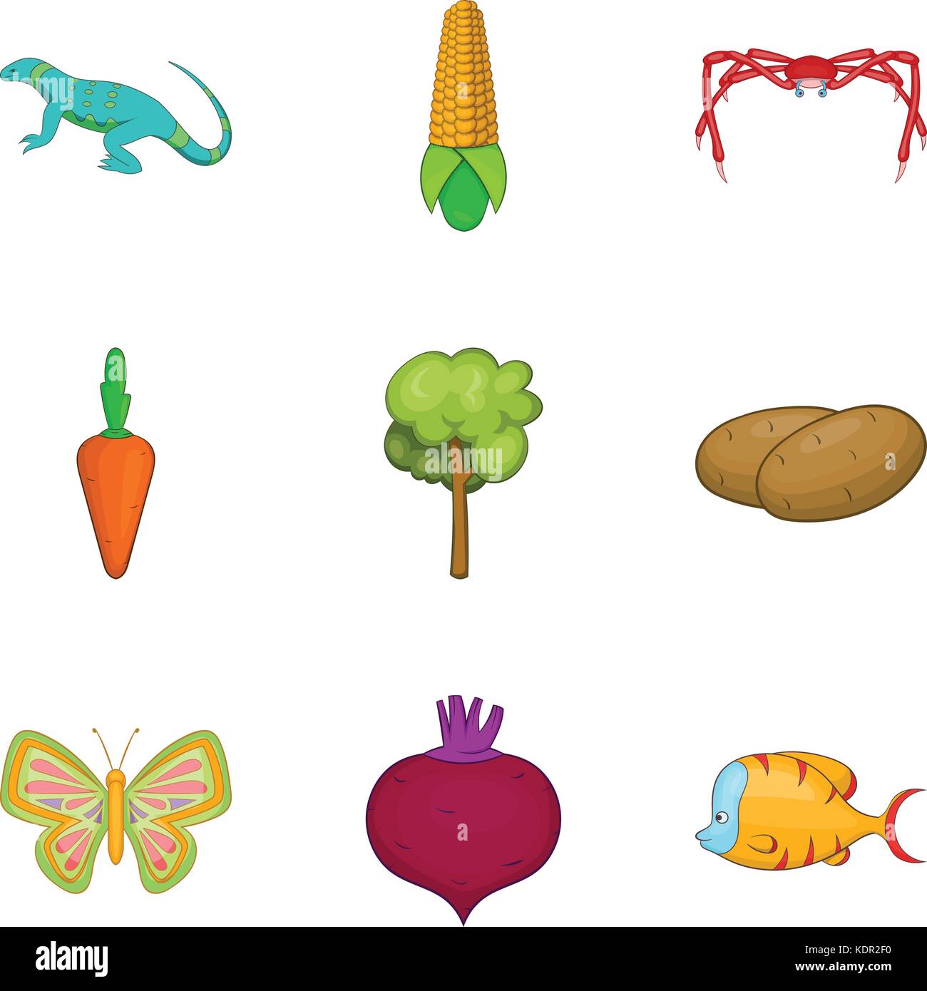 Root crop icons set, cartoon style Stock Vector Image & Art - Alamy