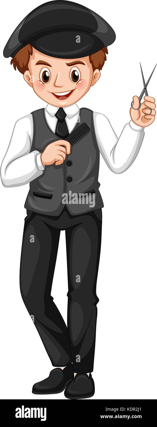 Barber scissors comb cartoon Stock Vector Images - Alamy