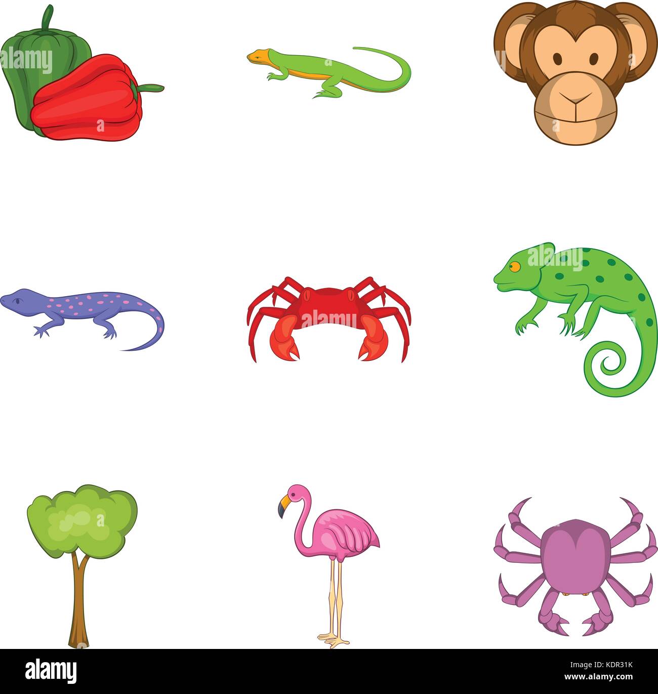 Rare animal icons set, cartoon style Stock Vector Image & Art - Alamy