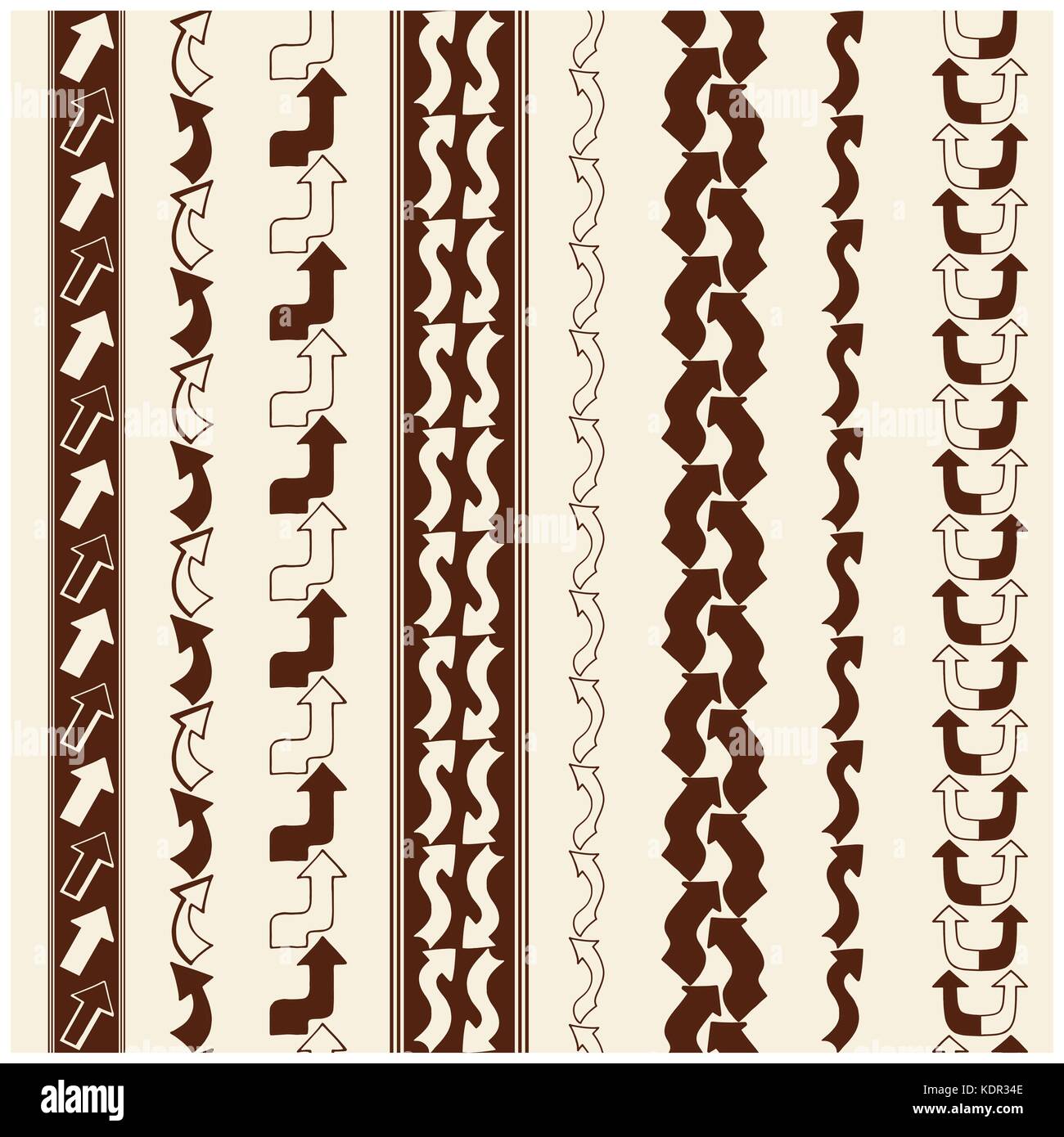 arrows seamless pattern. Seamless pattern in brown and white. Vector ...