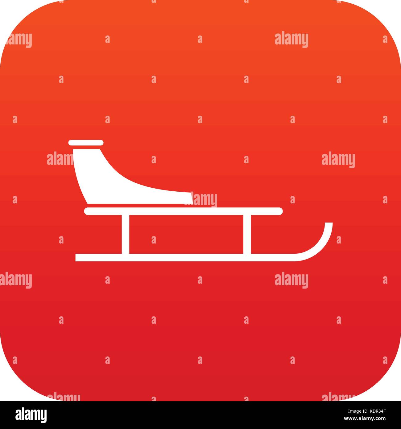 Sled icon digital red Stock Vector Image & Art - Alamy