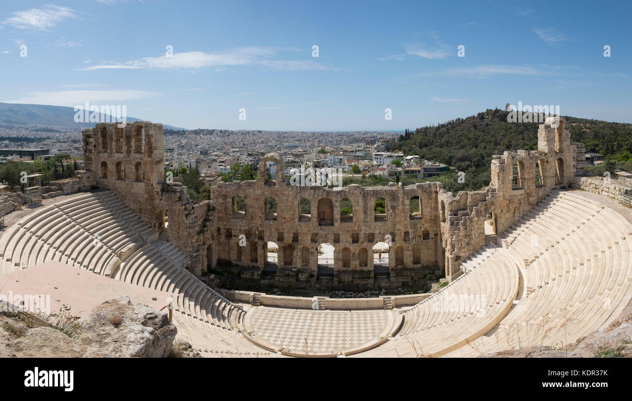 The Odeion of Herodes Atticus, Acropolis, Athens , Greece Stock Photo ...