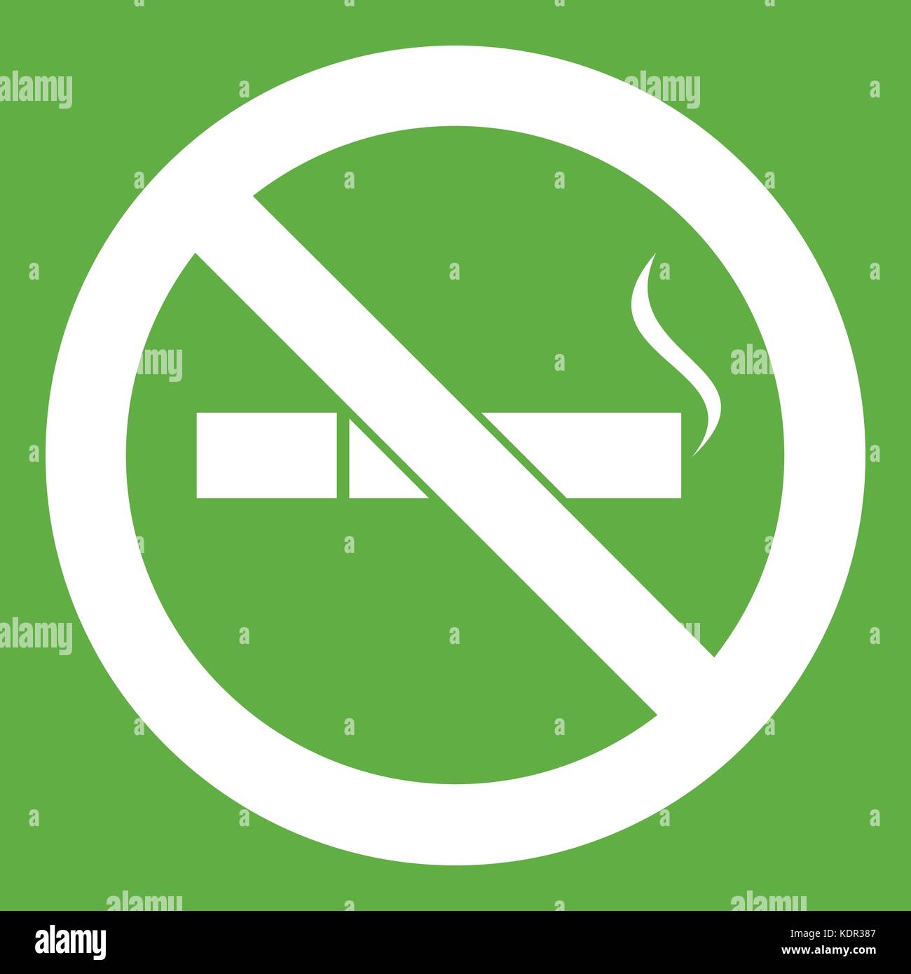 No smoking sign icon green Stock Vector Image & Art - Alamy