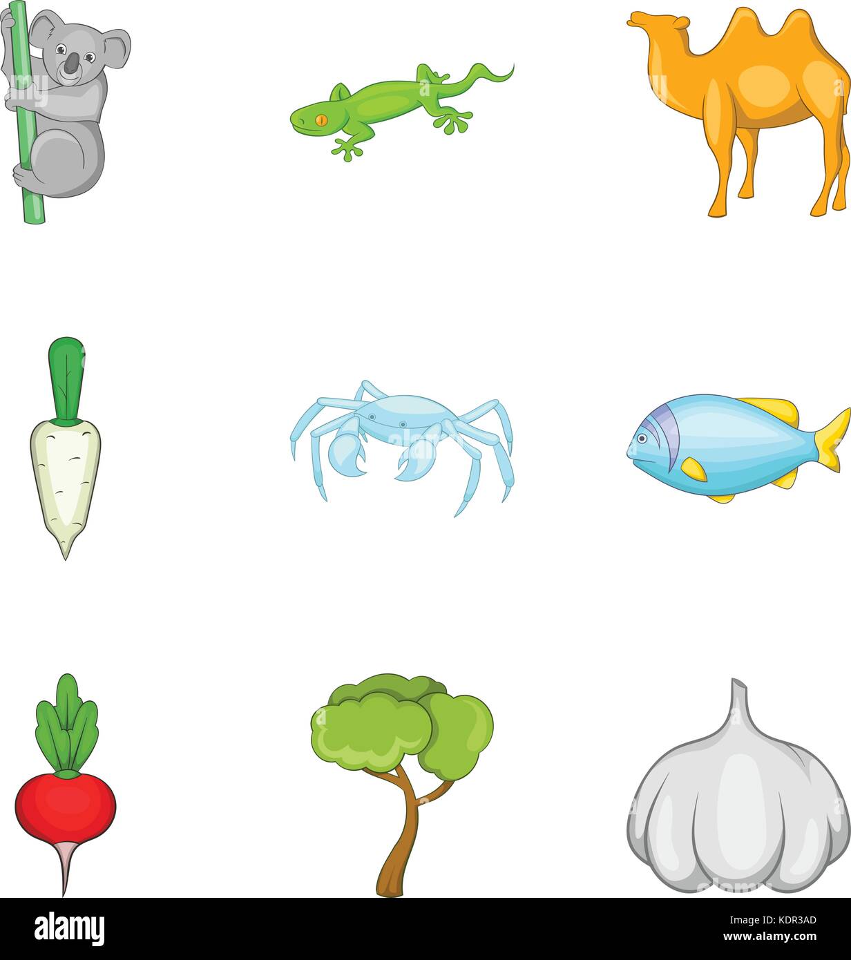Natural science icons set, cartoon style Stock Vector Image & Art - Alamy