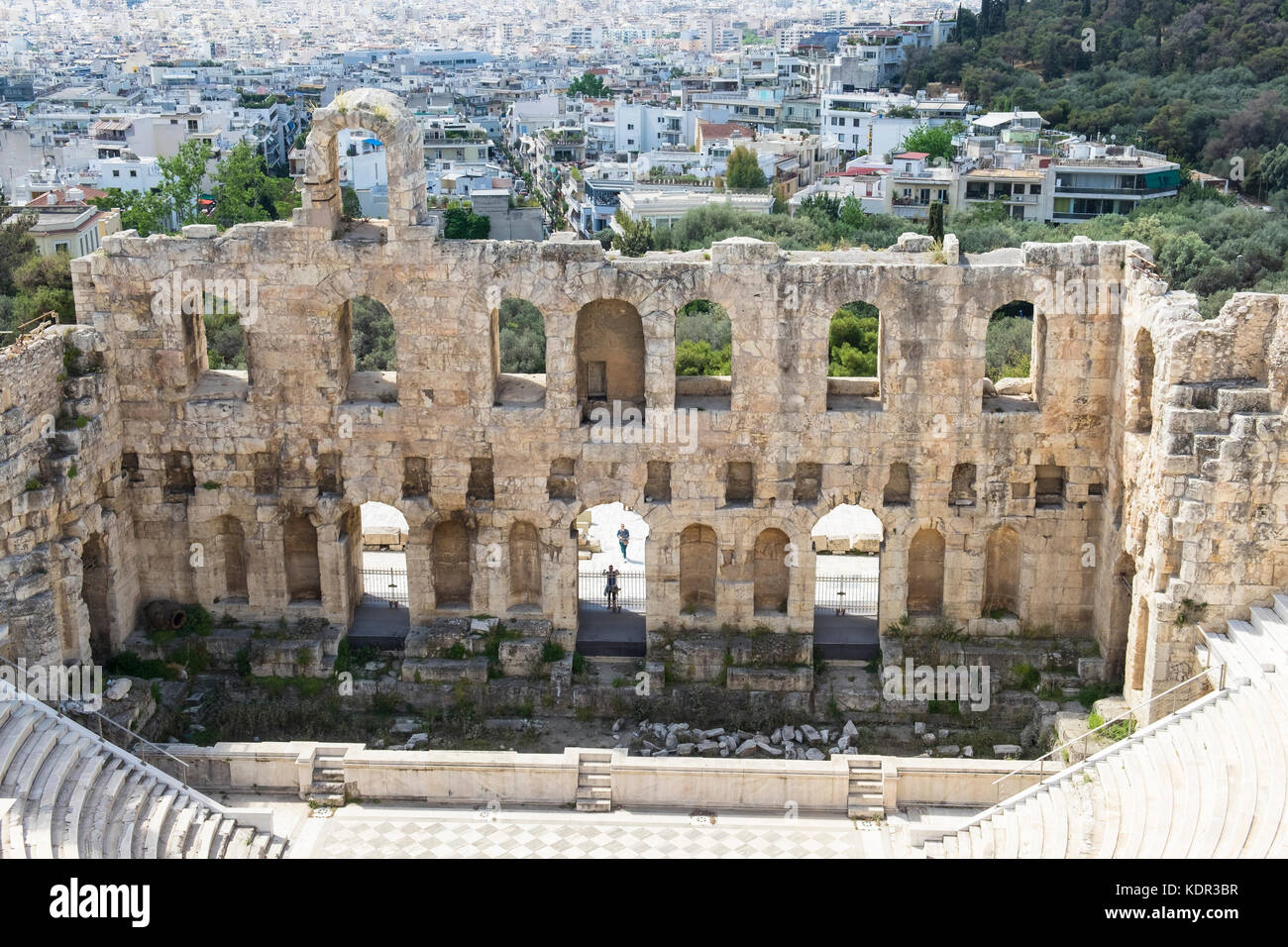 The Odeion of Herodes Atticus, Acropolis, Athens , Greece Stock Photo ...