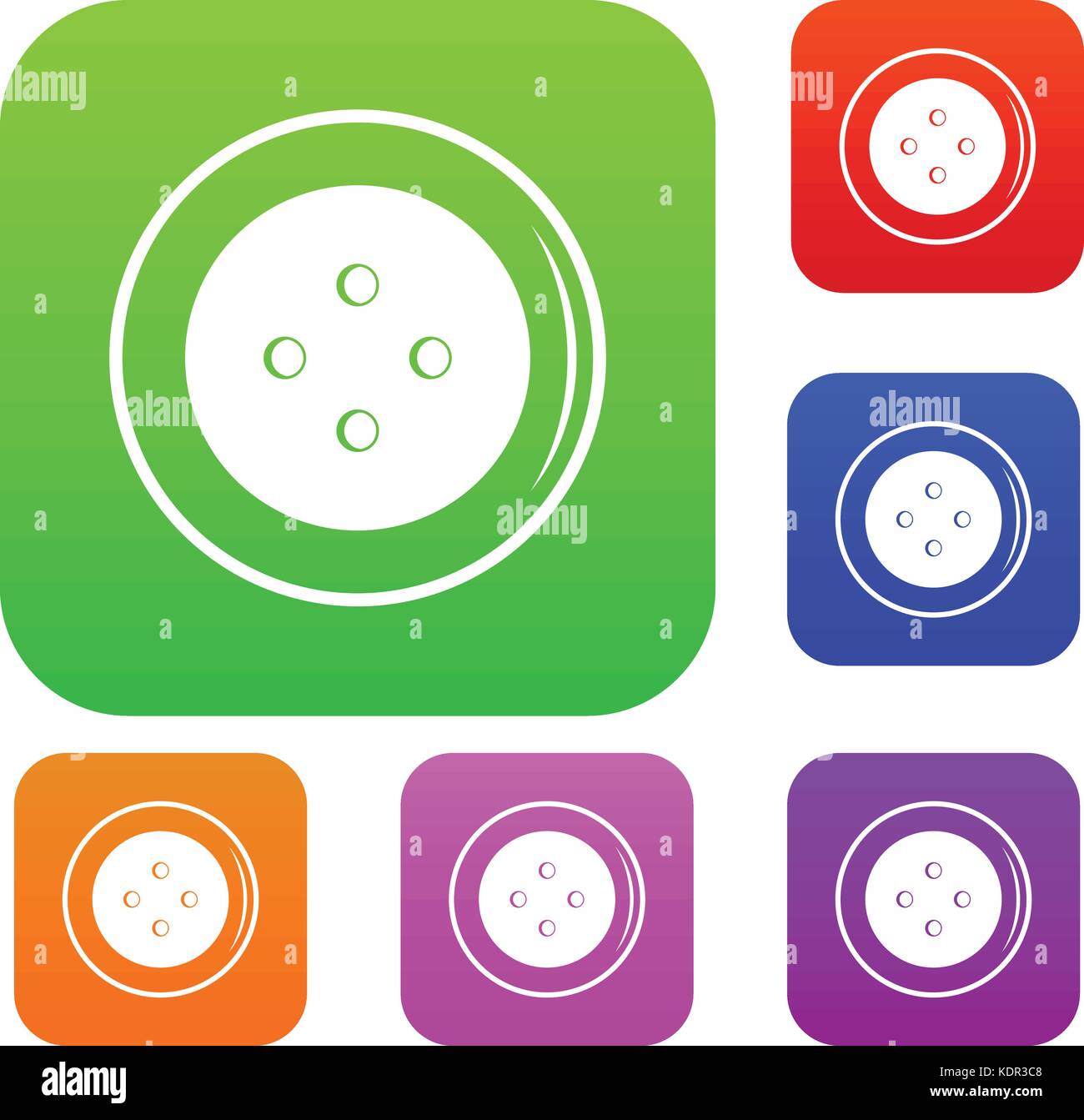 Button for clothing set color collection Stock Vector Image & Art - Alamy
