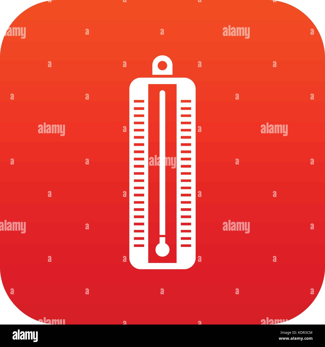 Thermometer indicates low temperature icon digital red Stock Vector ...