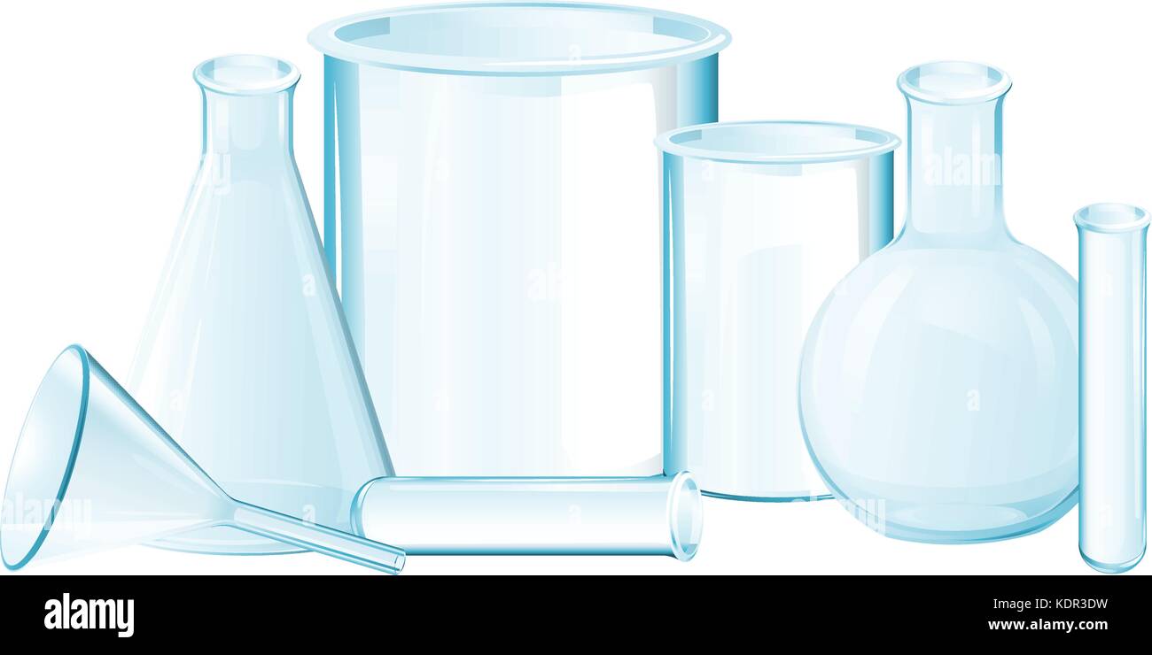 Different types of glass beakers illustration Stock Vector Image & Art ...