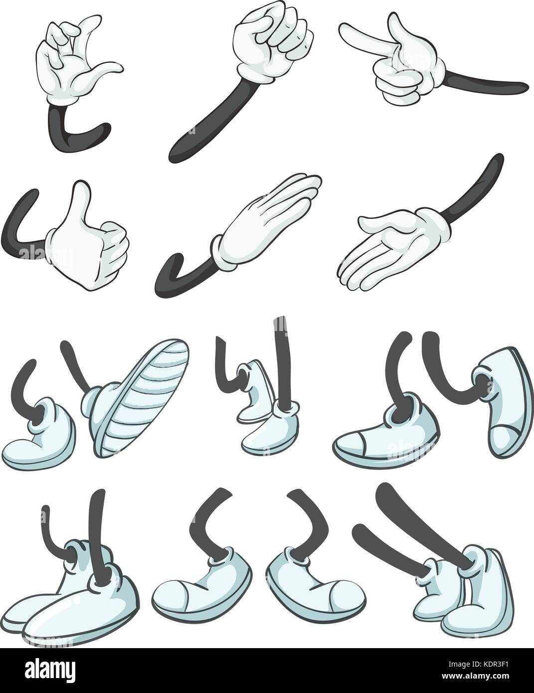 different hands and legs of human illustration Stock Vector Image & Art ...