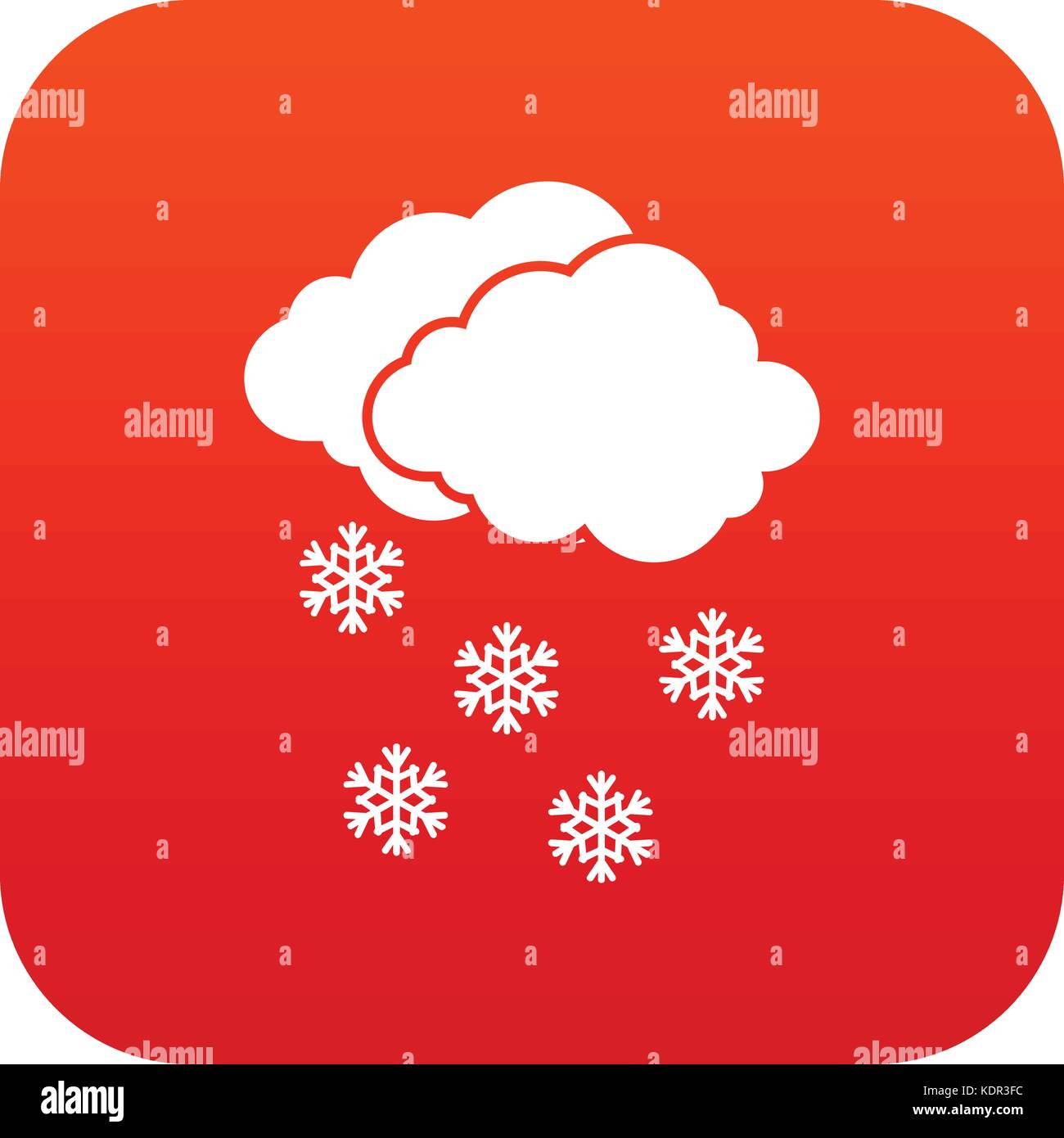 Cloud and snowflakes icon digital red Stock Vector Image & Art - Alamy