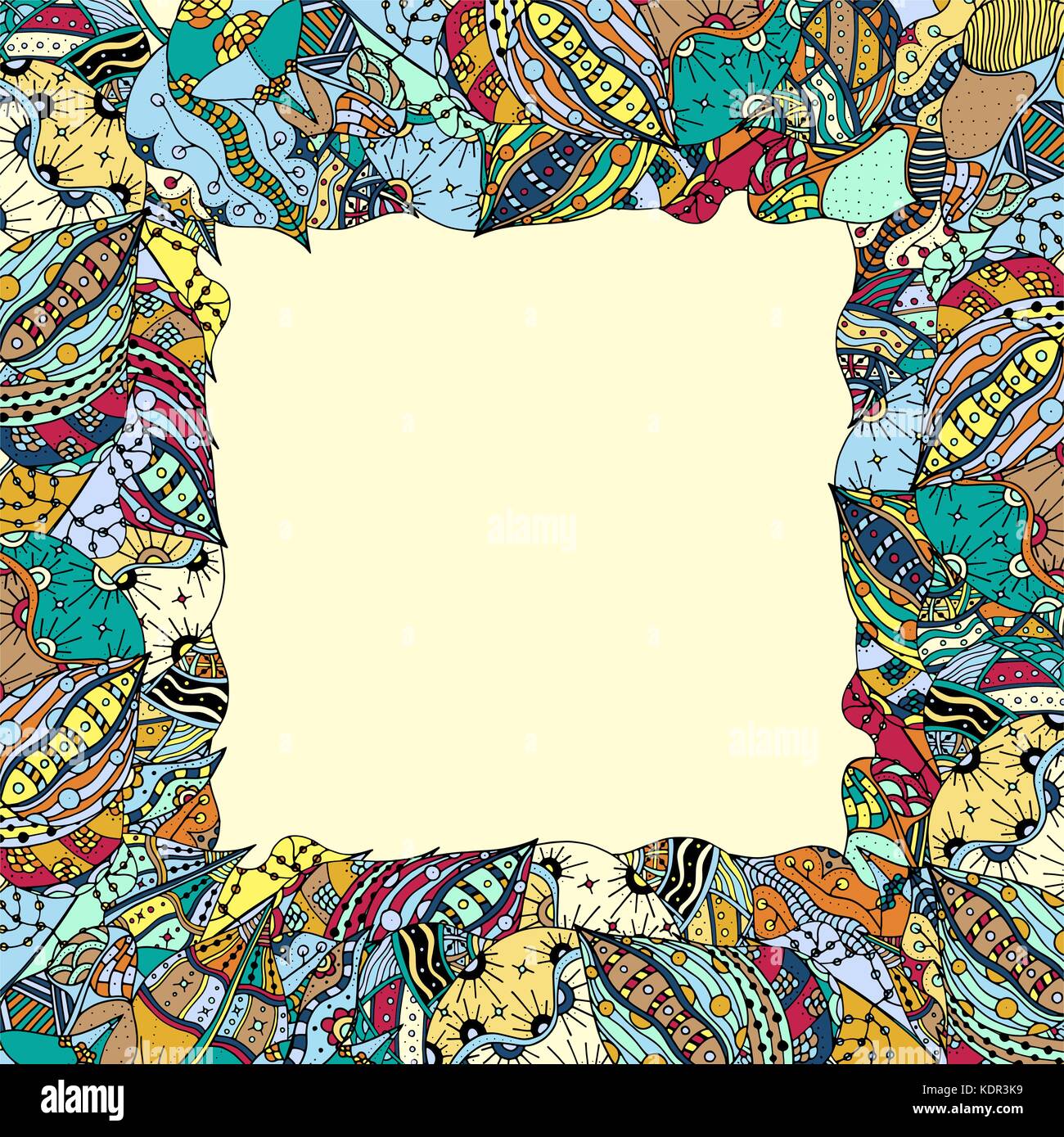 Abstract decorative nature frame, background. Vector illustration Stock ...