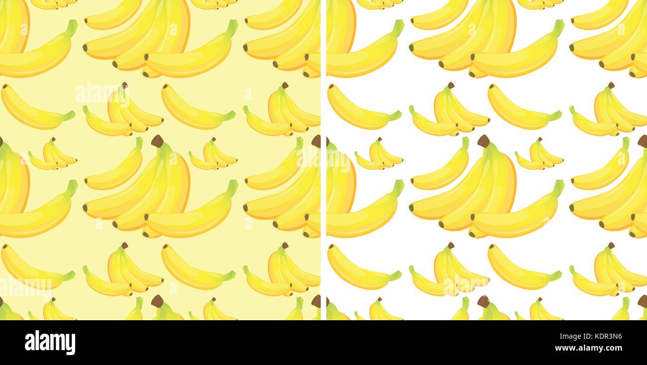 Seamless background with yellow bananas illustration Stock Vector Image ...
