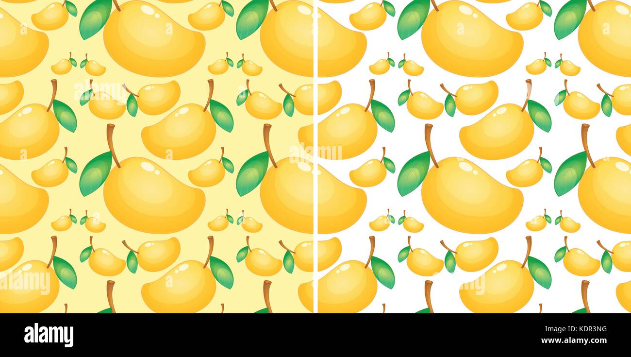 Seamless background with fresh mango illustration Stock Vector Image ...