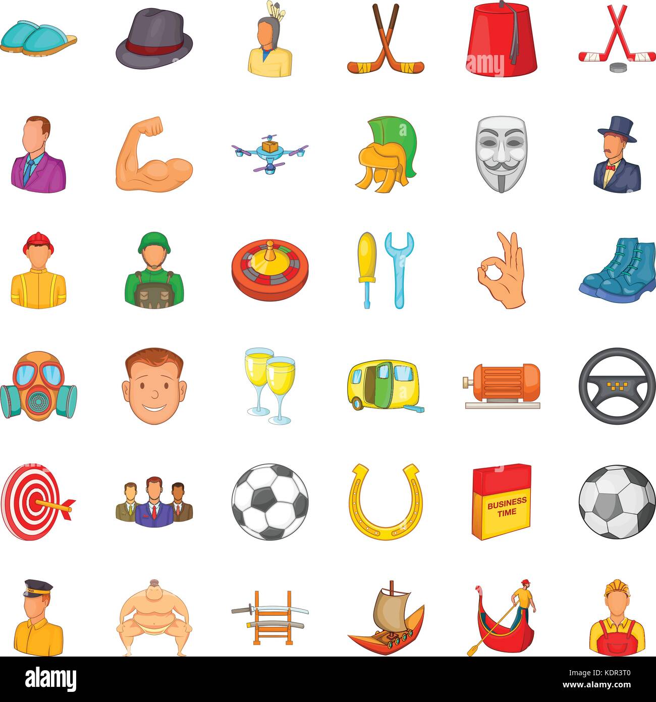 Working icons set, cartoon style Stock Vector Image & Art - Alamy