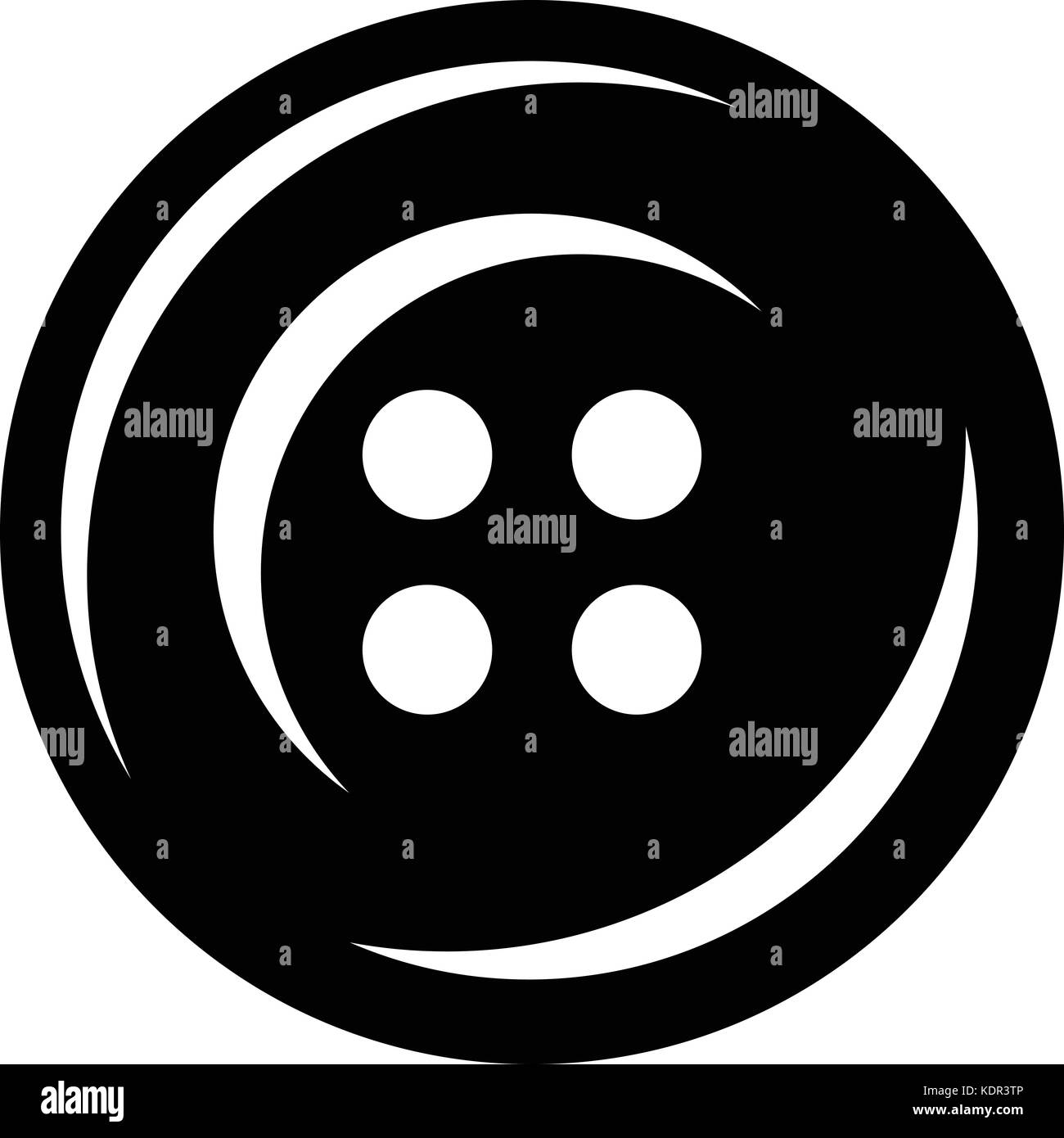 Fashion button icon, simple black style Stock Vector Image & Art - Alamy