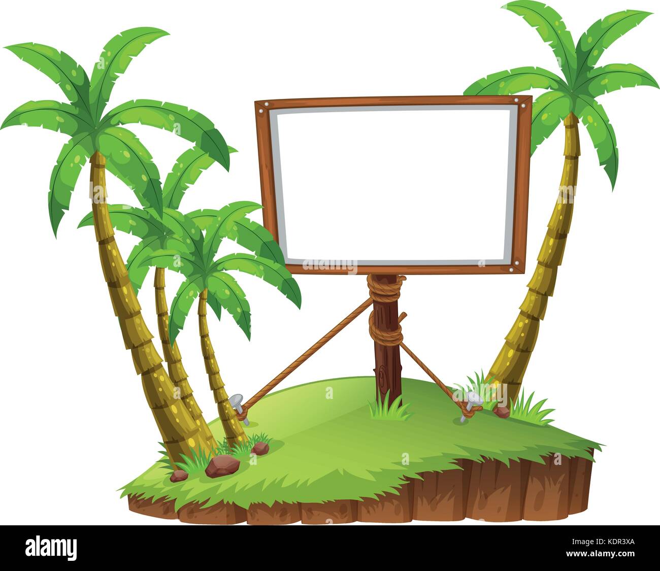 Board template on island illustration Stock Vector Image & Art - Alamy