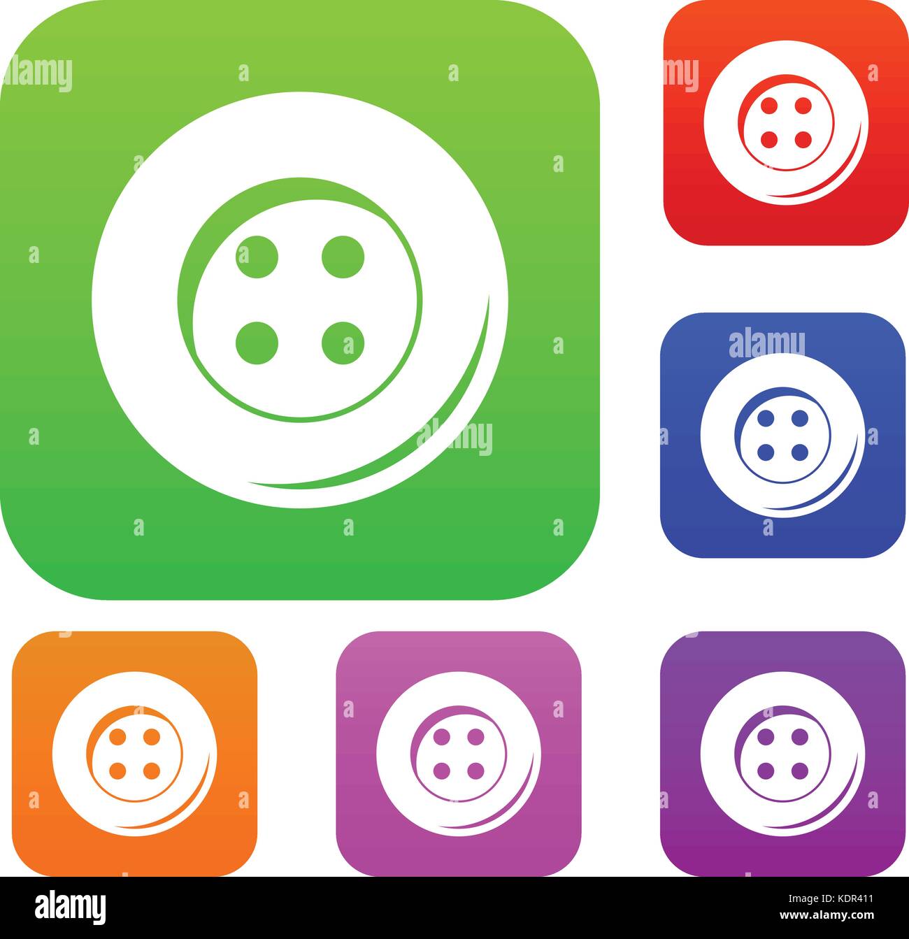 Button for sewing set color collection Stock Vector Image & Art - Alamy