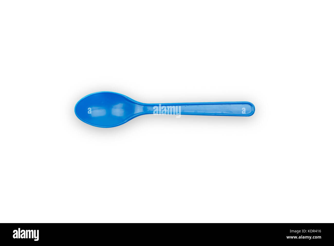 Blue plastic spoon isolated on white background Stock Photo - Alamy