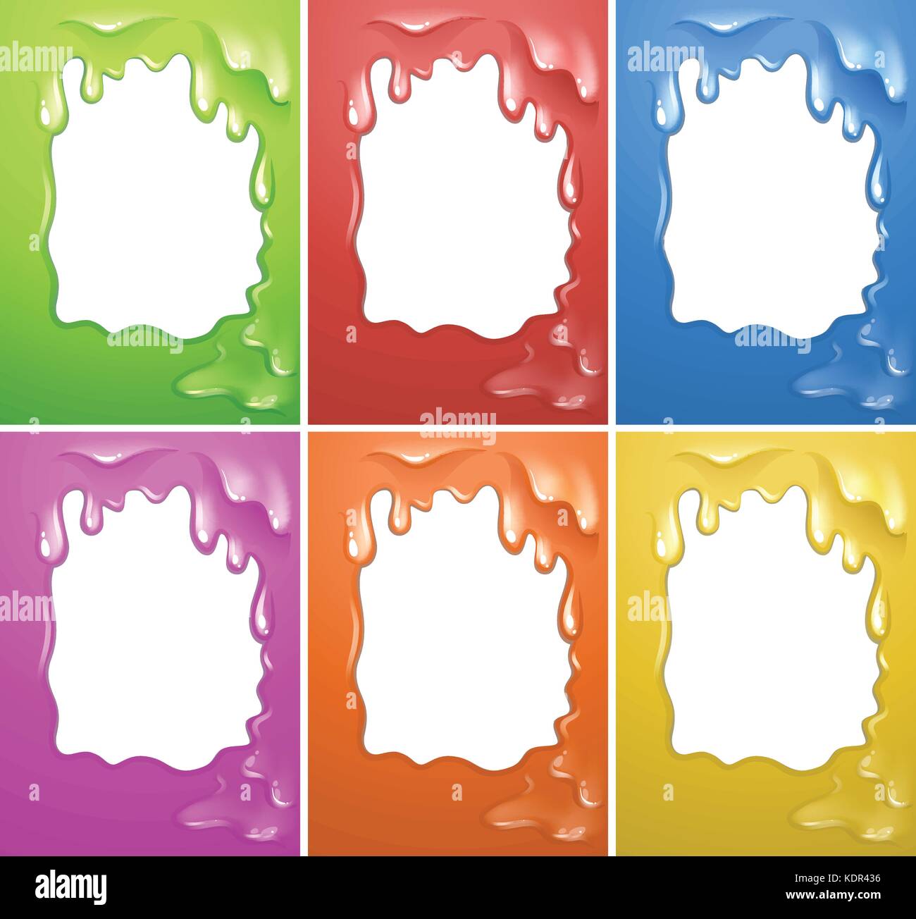 Frame design with watercolor melting illustration Stock Vector Image ...