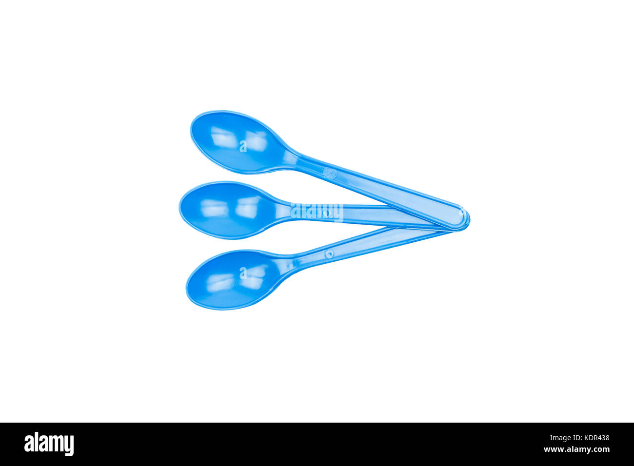 Blue plastic spoon isolated on white background Stock Photo - Alamy