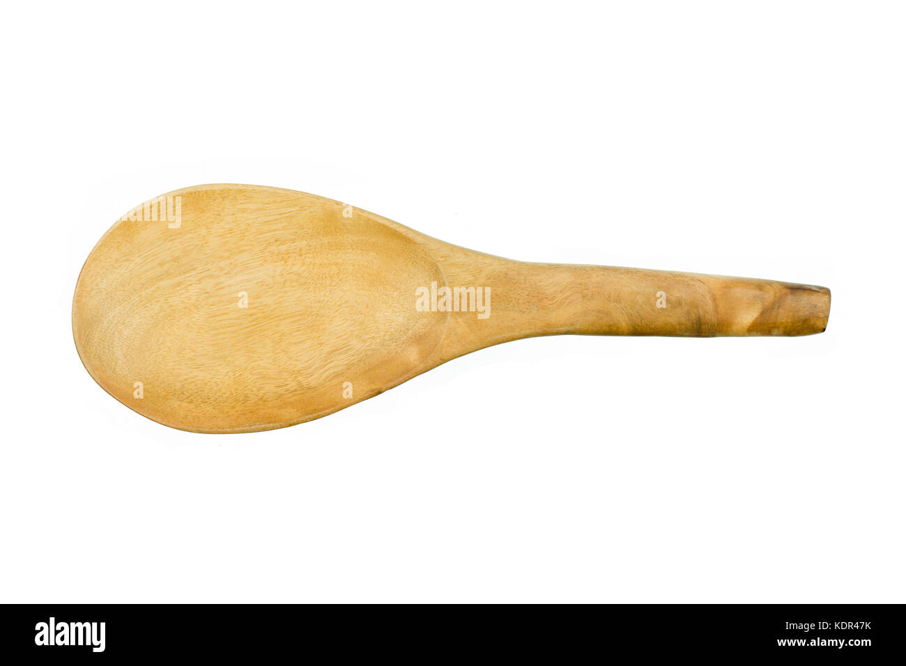 Top view of wood spoon isolated on white background Stock Photo - Alamy
