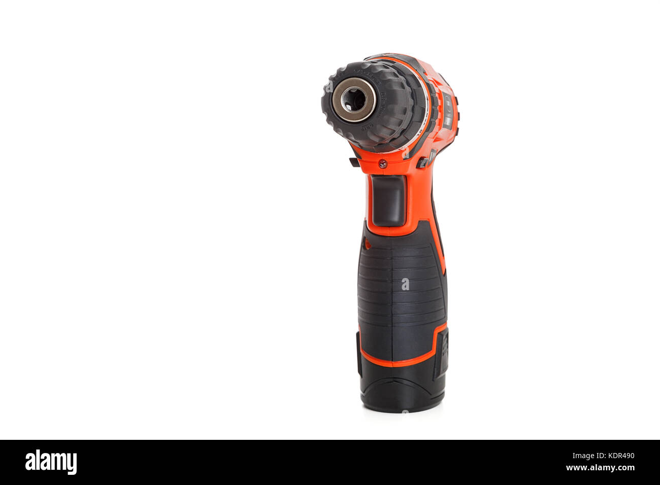 Red screwdriver on a white background Stock Photo - Alamy