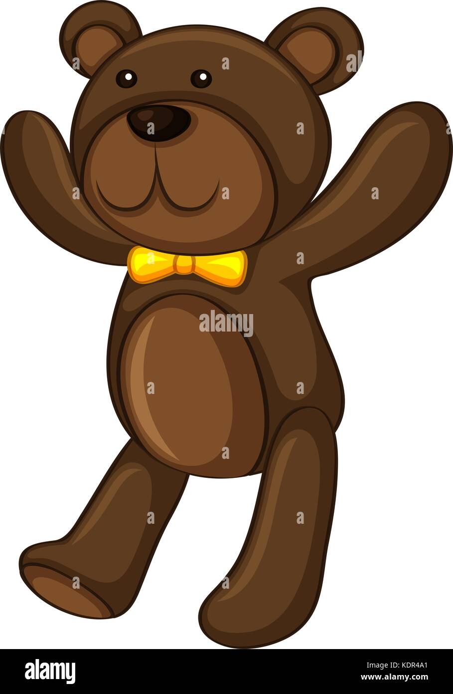 Brown teddy bear on white background illustration Stock Vector Image ...