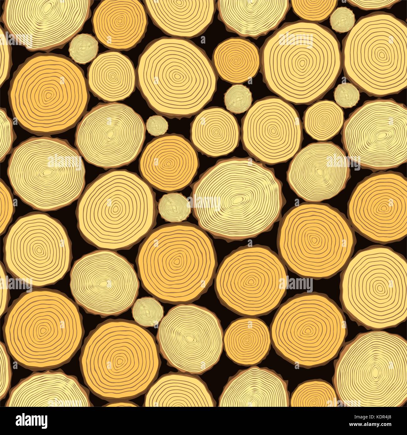 Tree rings saw cut tree trunk background. Seamless wallpaper. Vector Stock Vector Image & Art ...