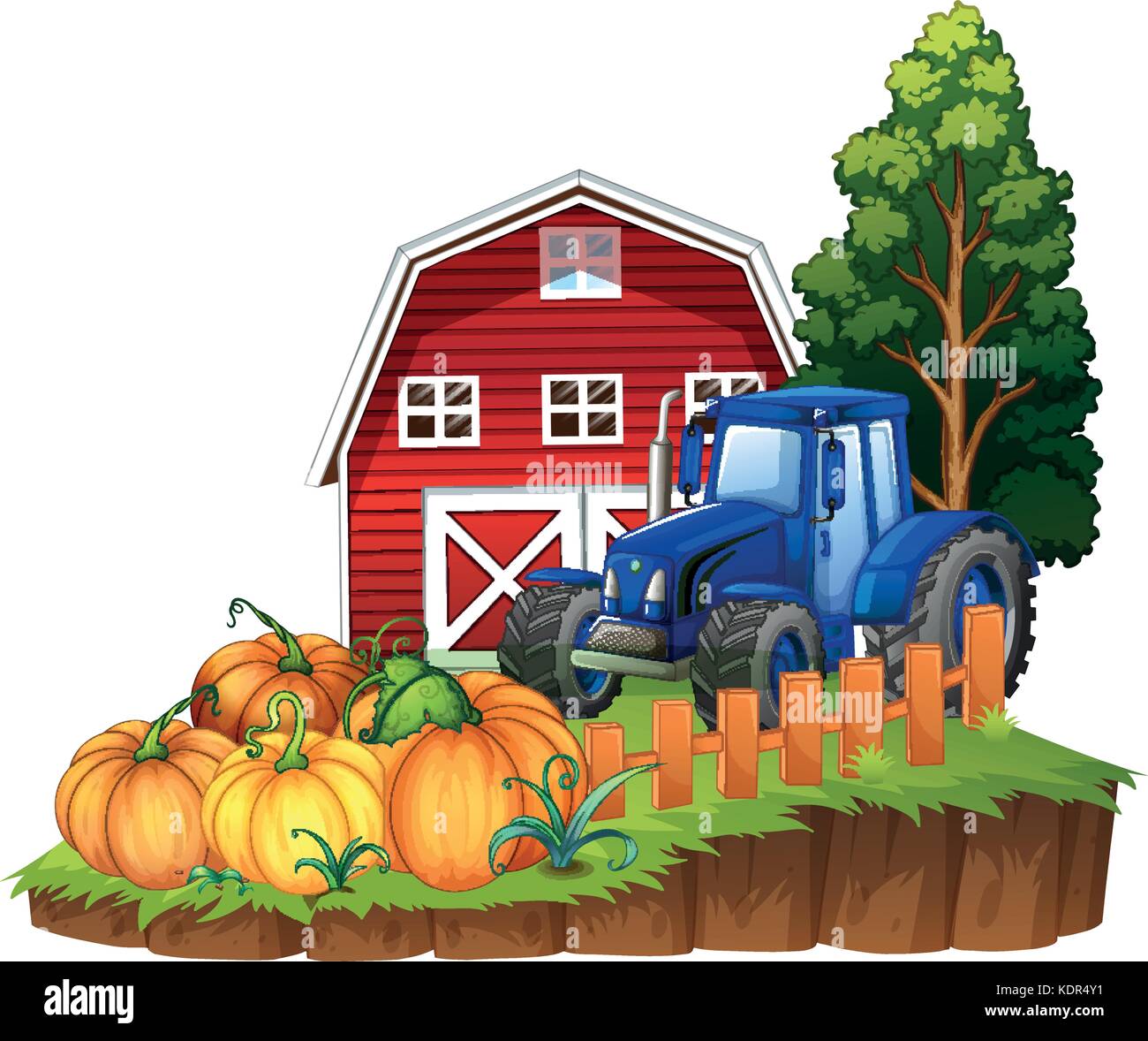 Blue tractor Stock Vector Images - Alamy